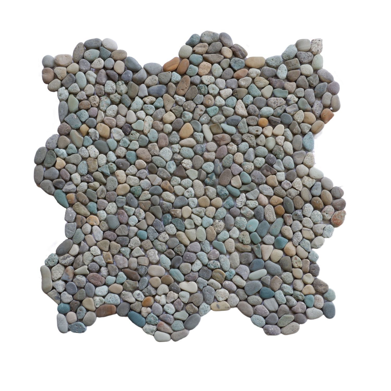 b.o.i Oregon 12" x 12" Natural Stone Pebbles Mosaic Wall & Floor Tile ...