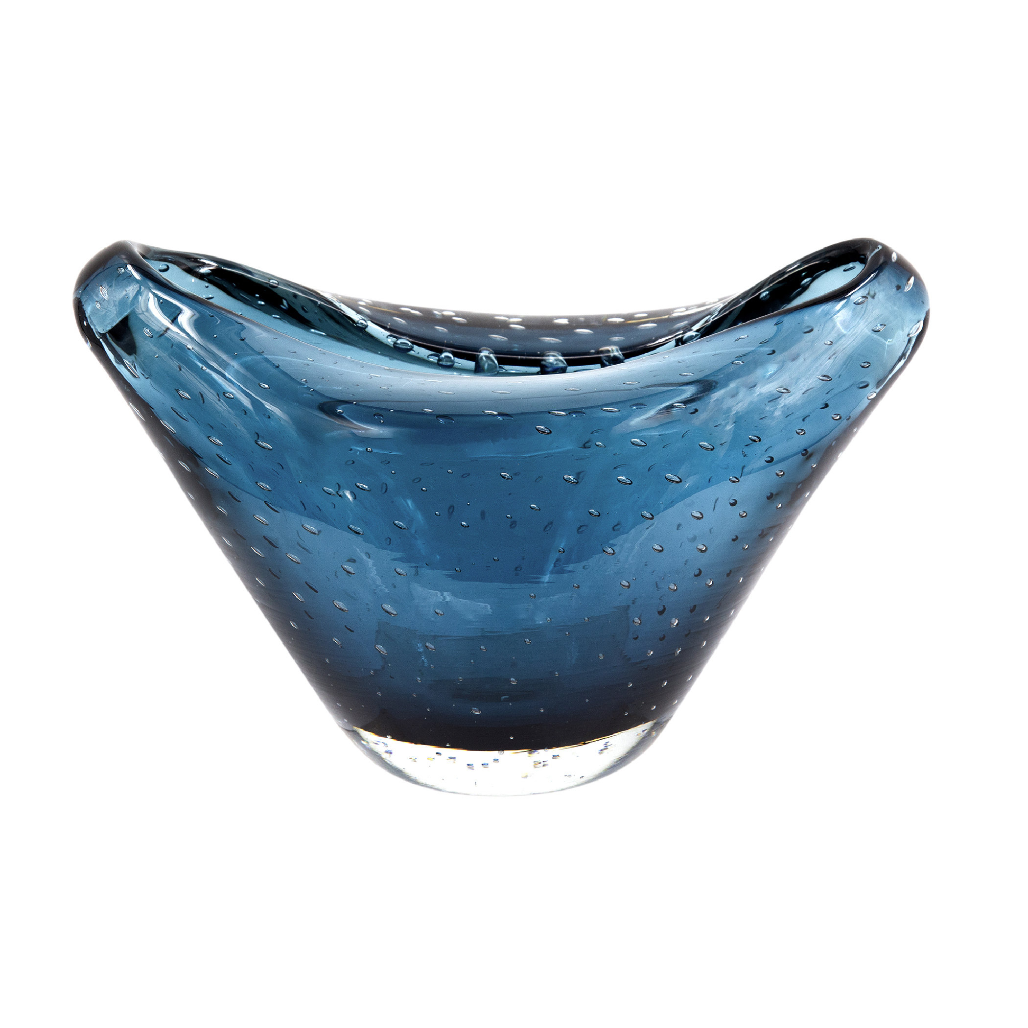 Highland Dunes Didi Blue 7.1" Glass Table Vase | Wayfair