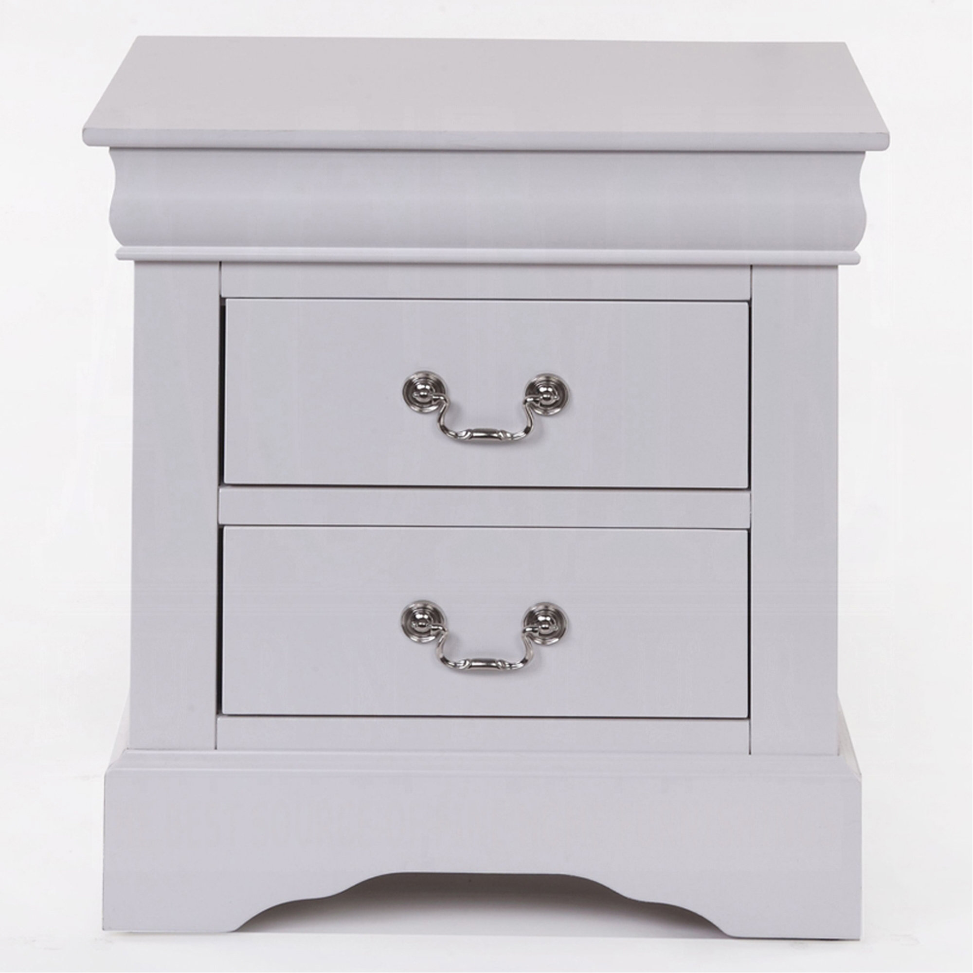 Red Barrel Studio® 1Pc Classic 2-Drawers Nightstand Louis Phillipe ...