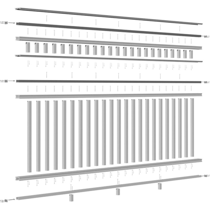INTEX Providence Three Line Level Rail Kit White Porch And Stair ...