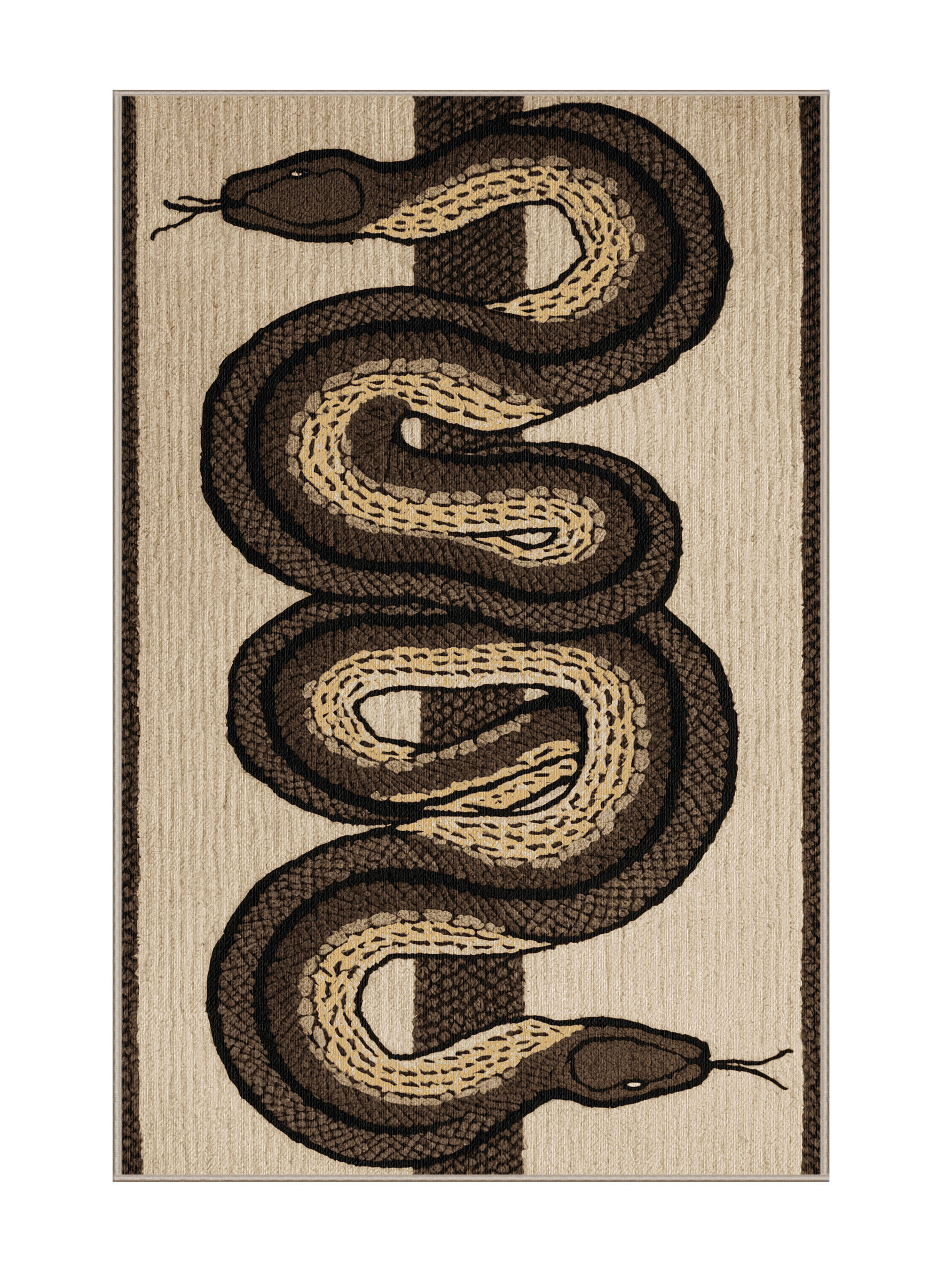 Foundry Select Washable Gaboon Viper Wildlife Area Rug | Wayfair