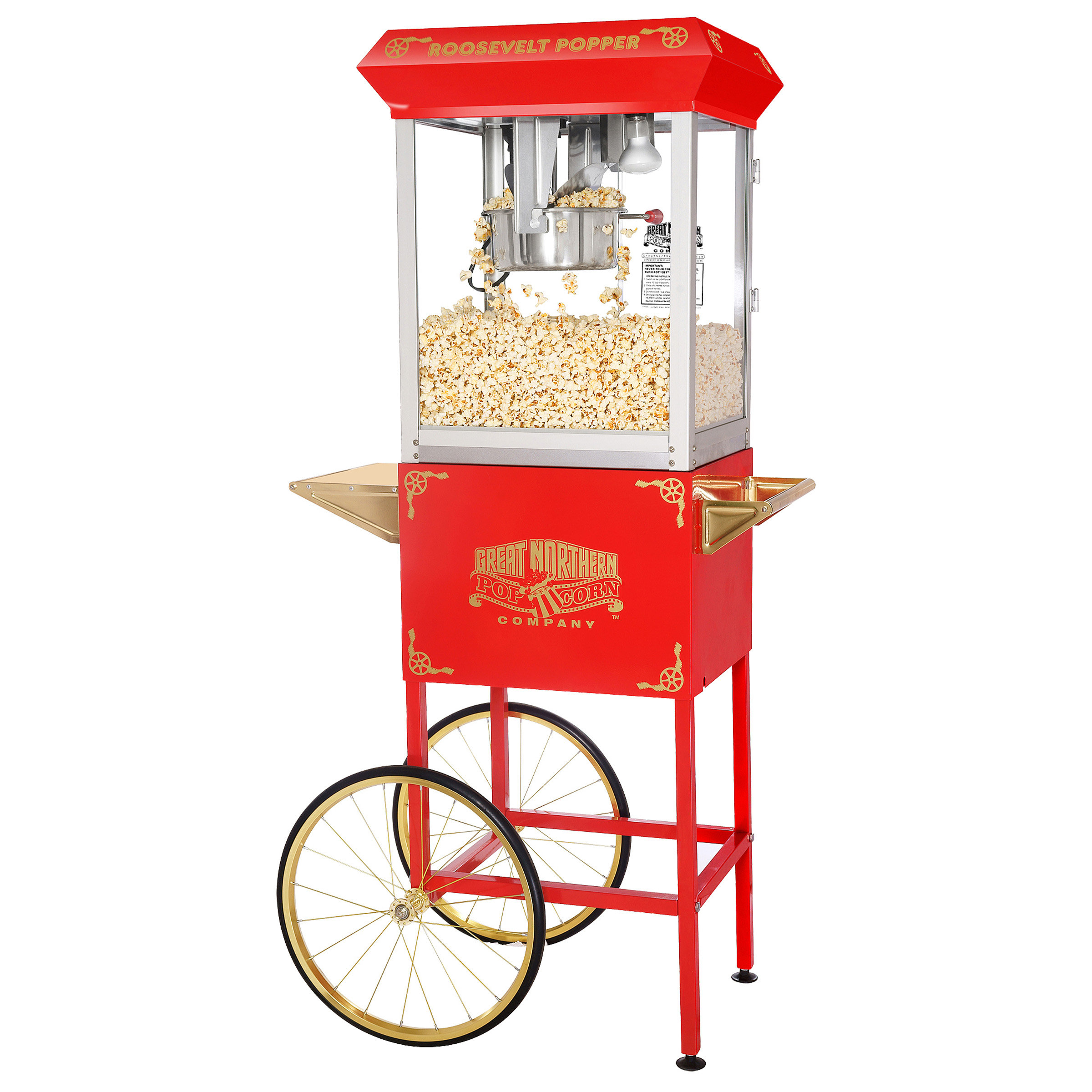 Great Northern Popcorn Machine à maïs soufflé avec chariot - contenant ...