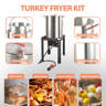 IVY&LANE Premium Aluminum 30QT Turkey Fryer & 10QT Fish Fryer Kit with ...