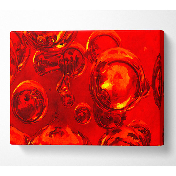 Metro Lane Liquid Fire Bubbles - Wrapped Canvas Art Prints | Wayfair.co.uk