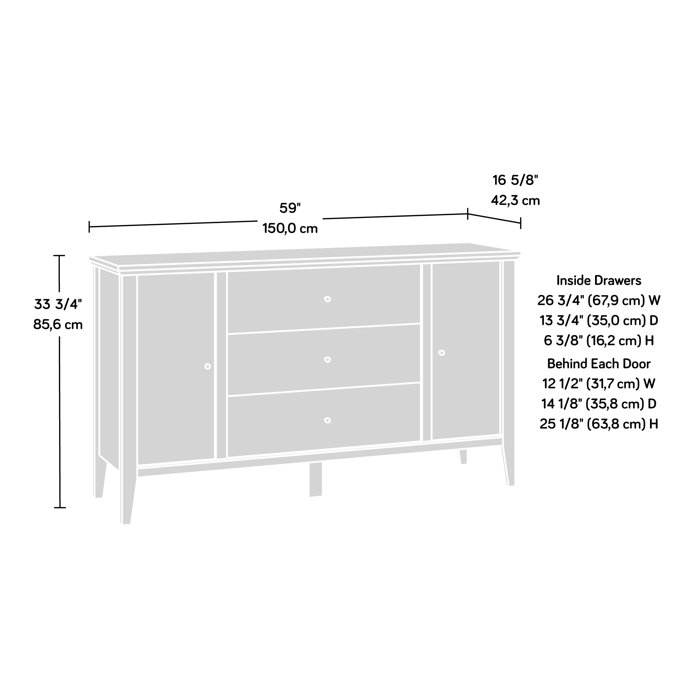 Sauder Larkin Ledge 3 - Drawer Dresser | Wayfair