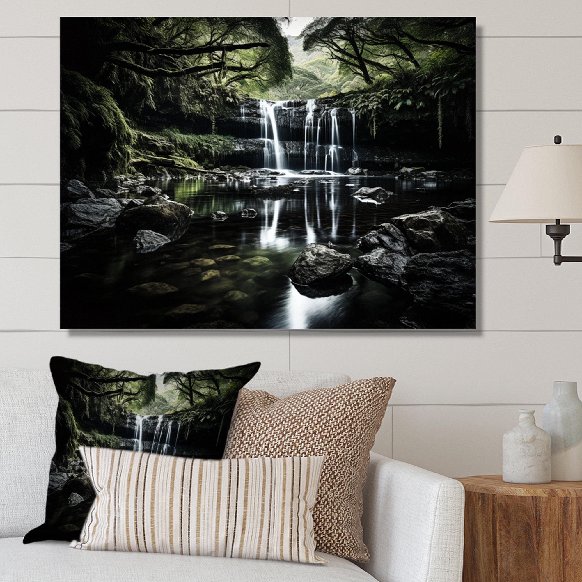 Loon Peak Waterfall Serenity Falls - Print on Canvas - Wayfair Canada