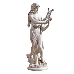 Design Toscano Muse with Harp Statue & Reviews | Wayfair