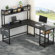 Wrought Studio Steinber L Shaped Desk with Hutch & Monitor Stand, Home ...