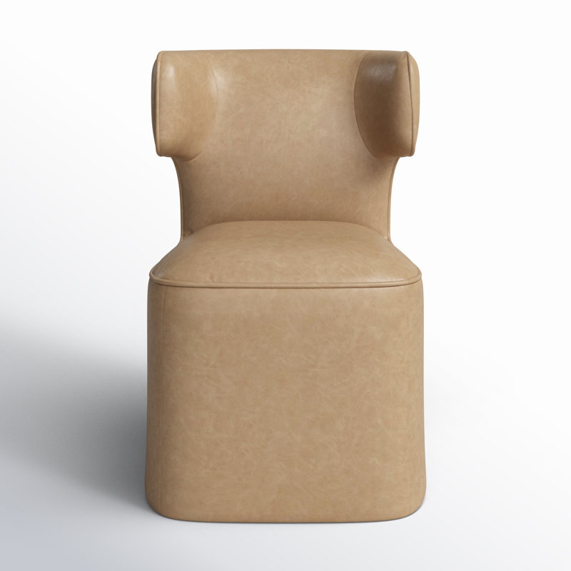 AllModern Vivora Vegan Leather Dining Chair With Casters & Reviews ...