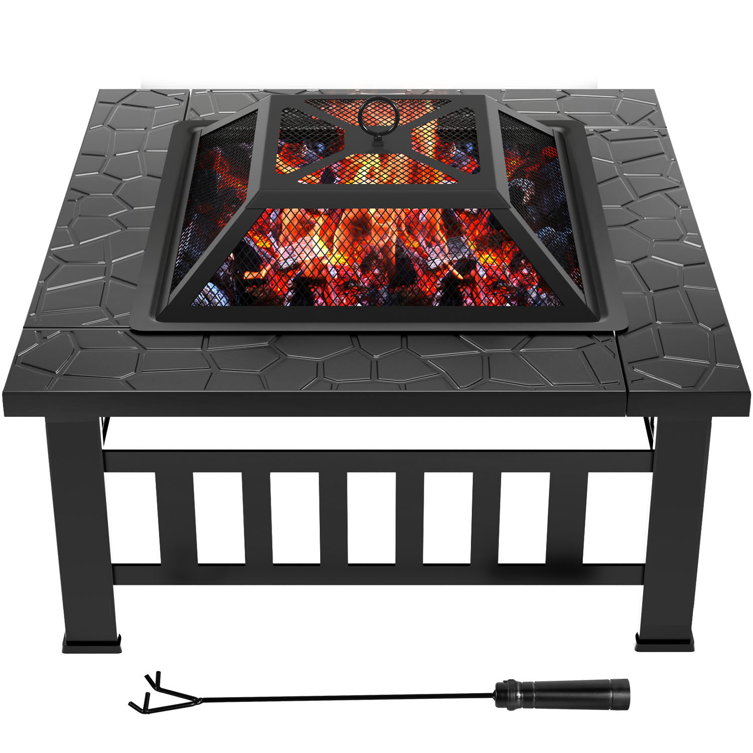 Winston Porter Caymon 18.25'' H x 32'' W Steel Outdoor Fire Pit ...