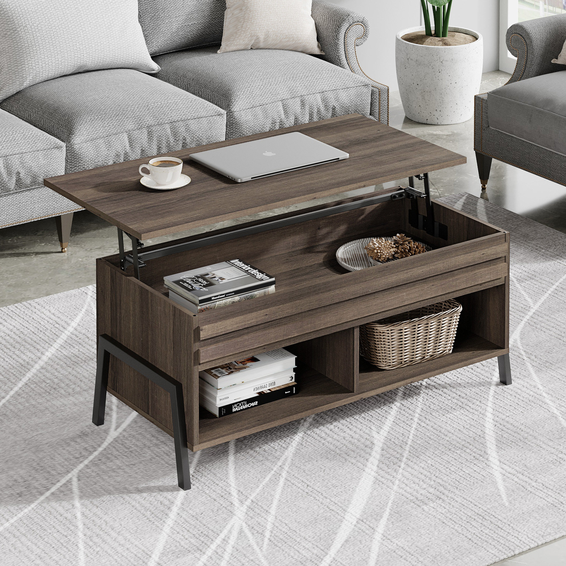 Steelside™ Coffee Table With Storage & Reviews - Wayfair Canada