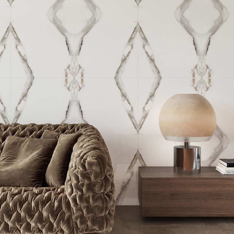 Direct Stone Source New Iceland 24" x 48" Porcelain Marble Look Wall ...