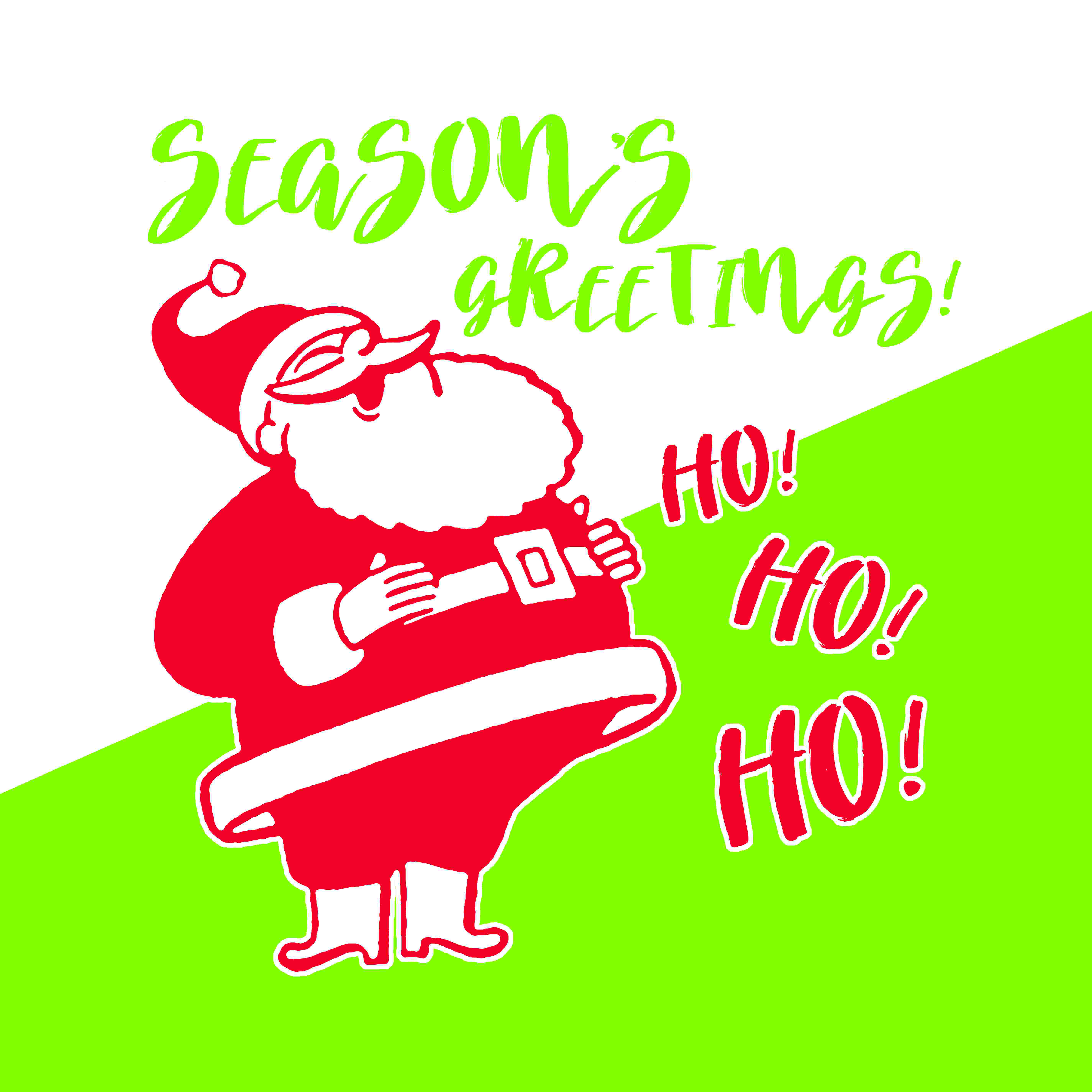 The Holiday Aisle® Santa Ho Ho Seasons Greetings On Canvas Print | Wayfair