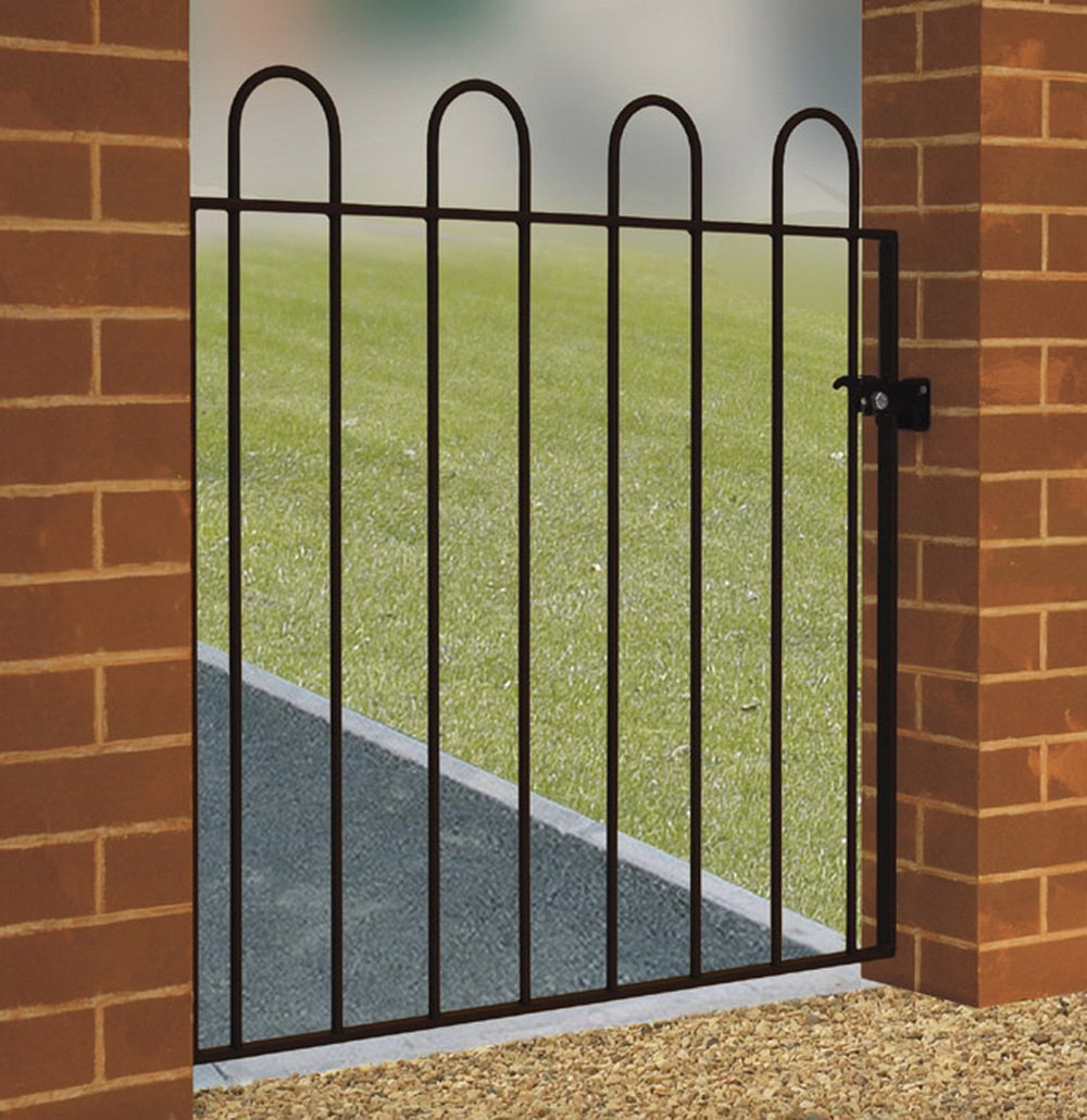 Rosalind Wheeler Zuzia Hoop Top Metal Garden Gate & Reviews | Wayfair.co.uk