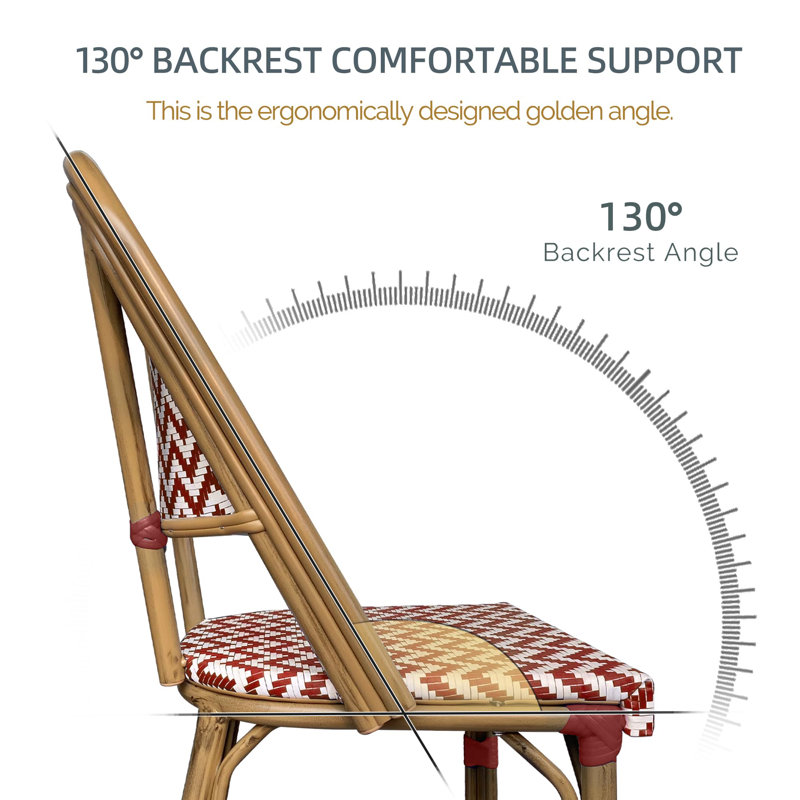 Bay Isle Home Aluminum Outdoor Stackable Dining Side Chair | Wayfair