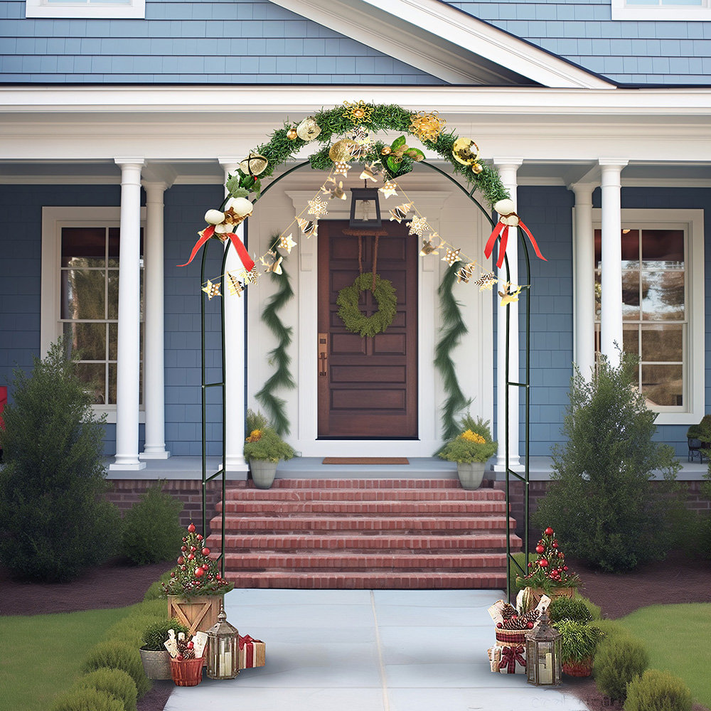 ATR Arttoreal 7'8" H x 4'5" W Patio Metal Garden Arch Trellis,Arbor ...