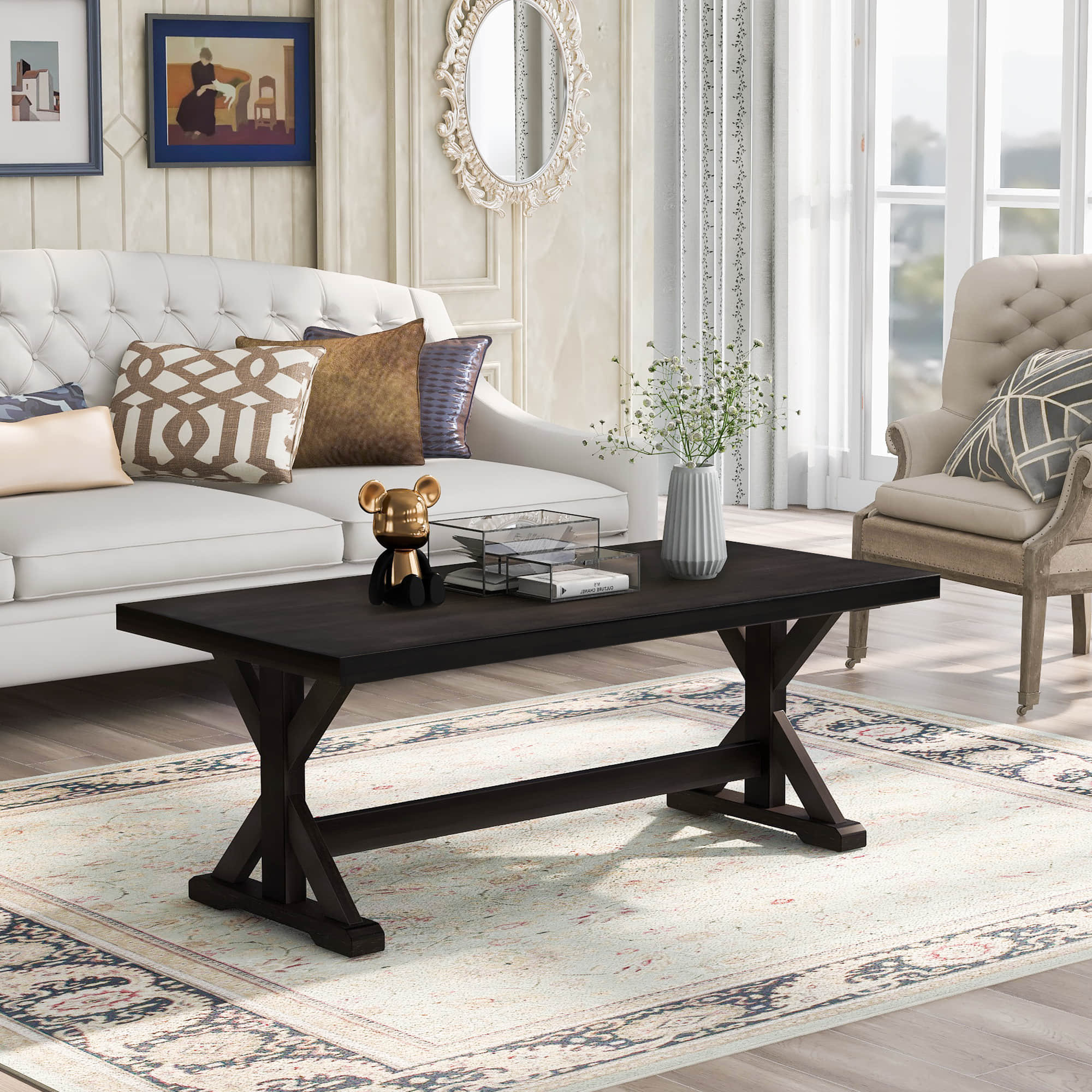 August Grove® Lanark Pedestal Coffee Table | Wayfair