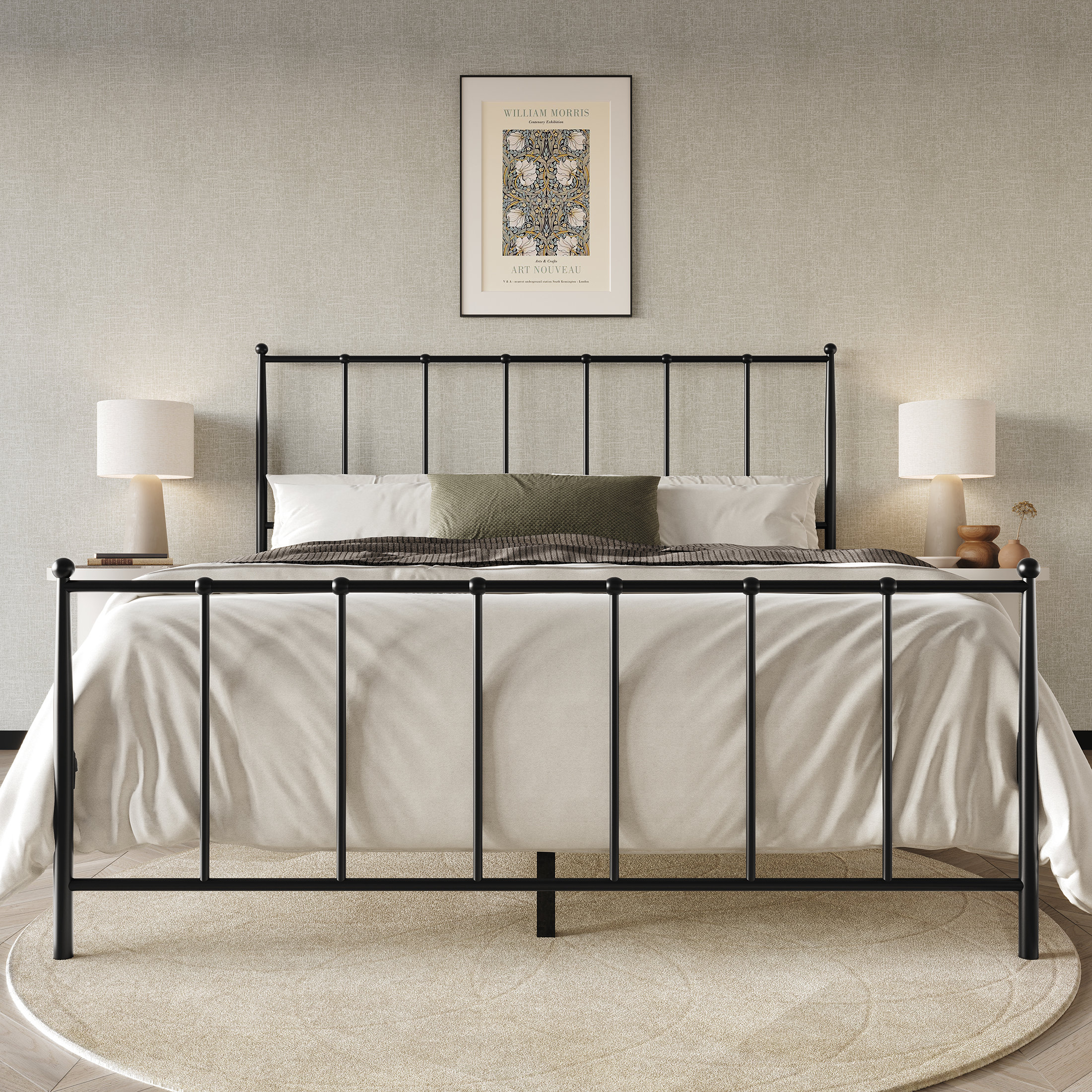 Ebern Designs Makaelyn Metal Open-Frame Bed & Reviews | Wayfair