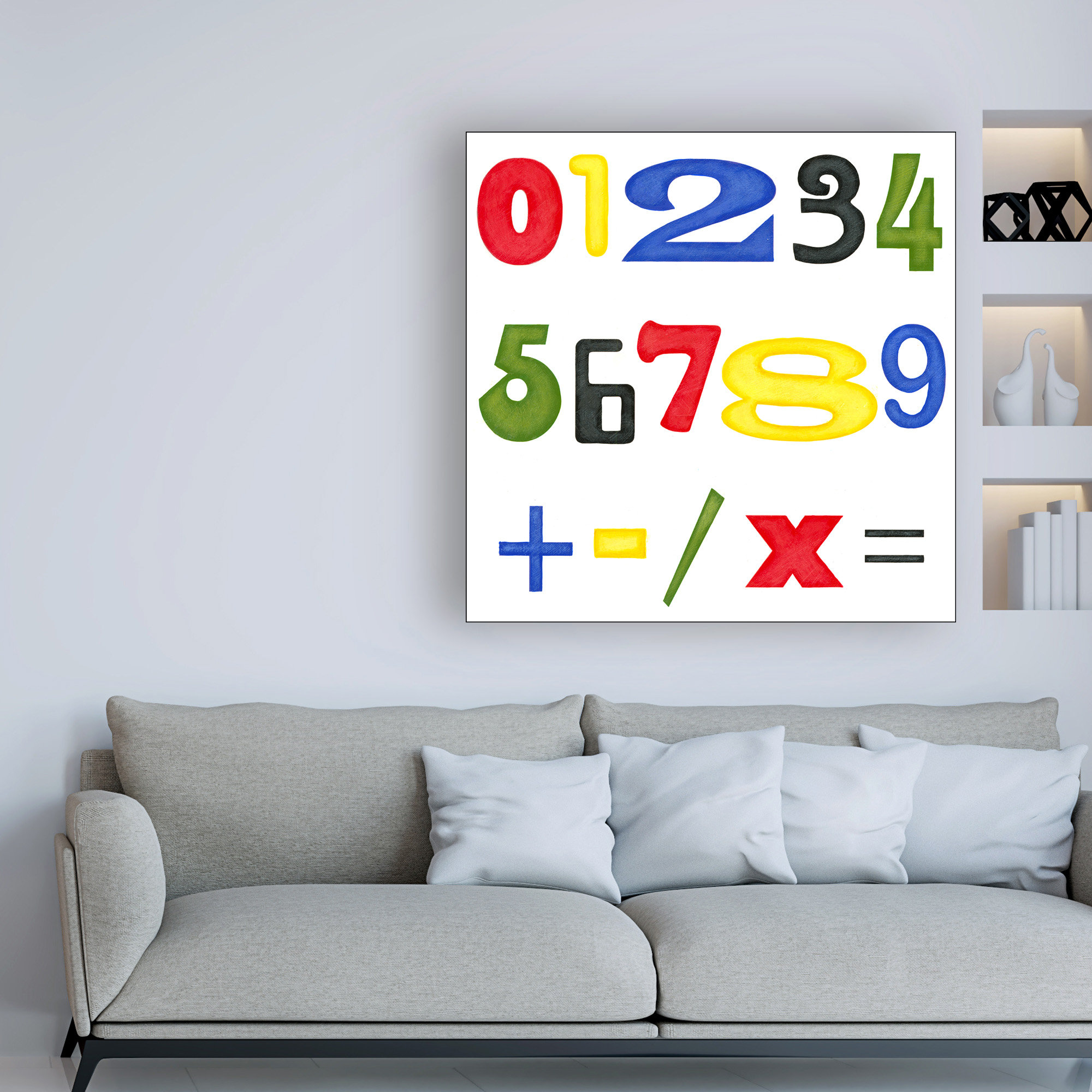 Harriet Bee Kids Room Numbers by Megan Meagher - Wrapped Canvas ...