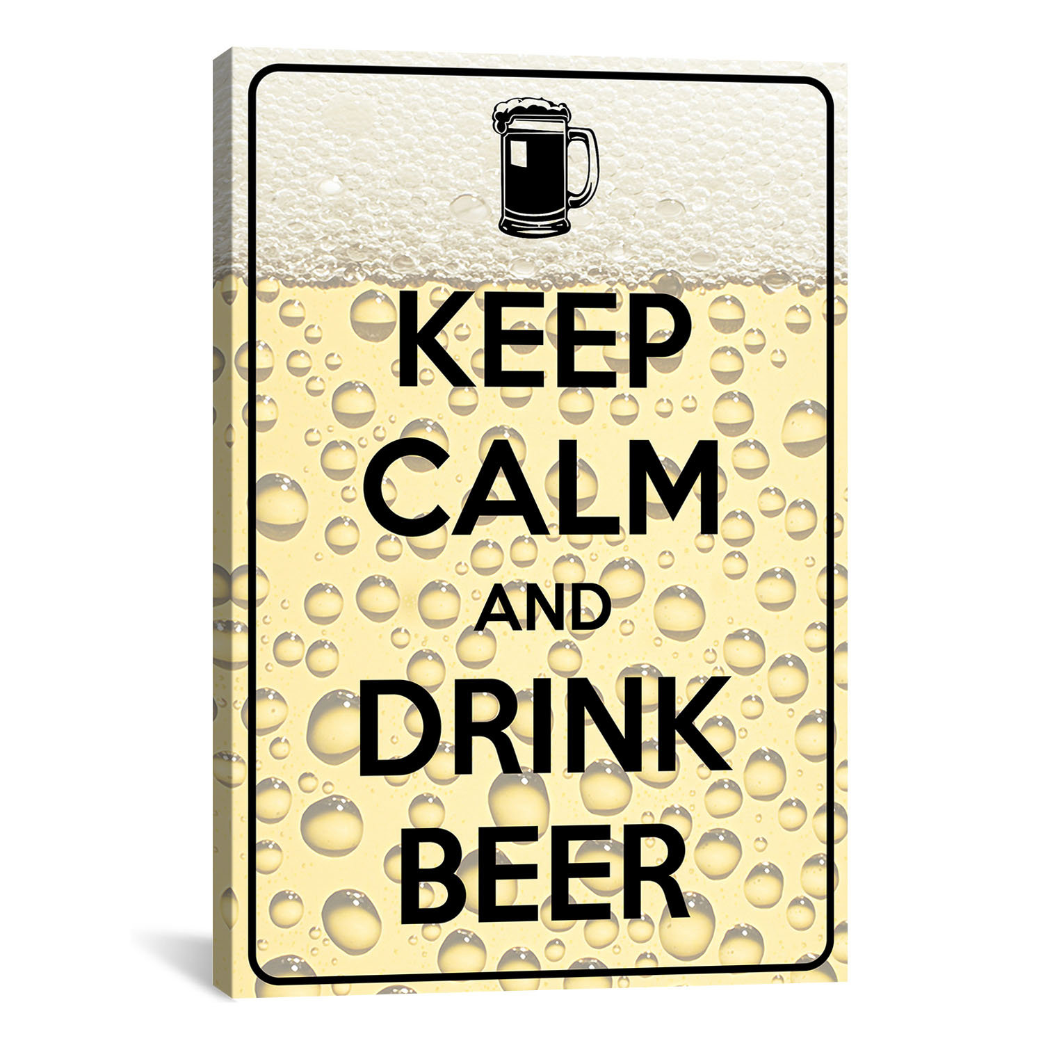 Winston Porter Keep Calm and Drink Beer Graphic Art on Canvas - Wayfair ...