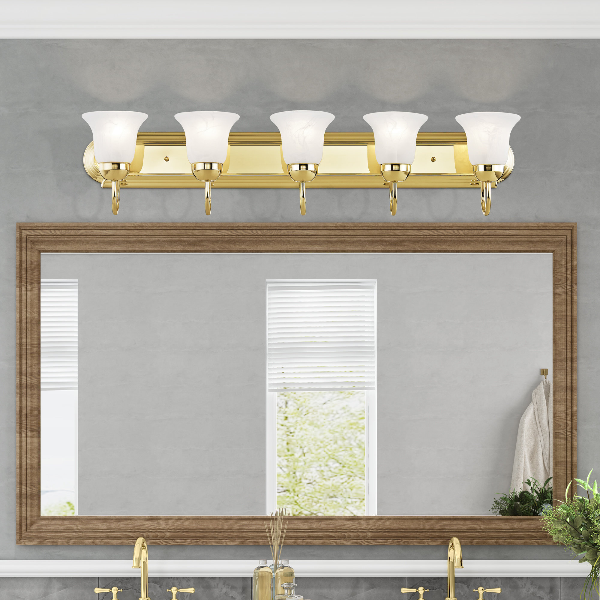 Lark Manor™ Maynes 5 - Light Dimmable Vanity Light & Reviews | Wayfair