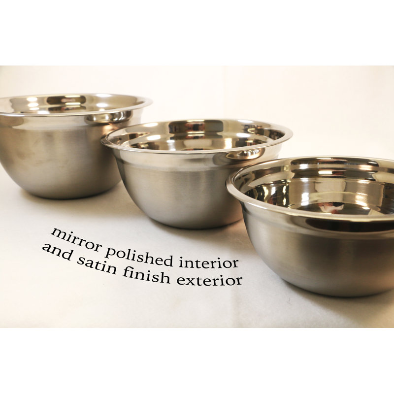 Cook Pro 3 Piece Stainless Steel Mixing Bowl Set & Reviews | Wayfair