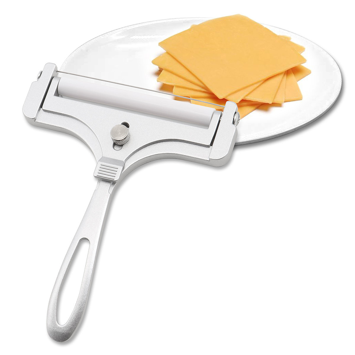 Luxtrada Stainless Steel Wire Cheese Slicer Handheld Adjustable ...