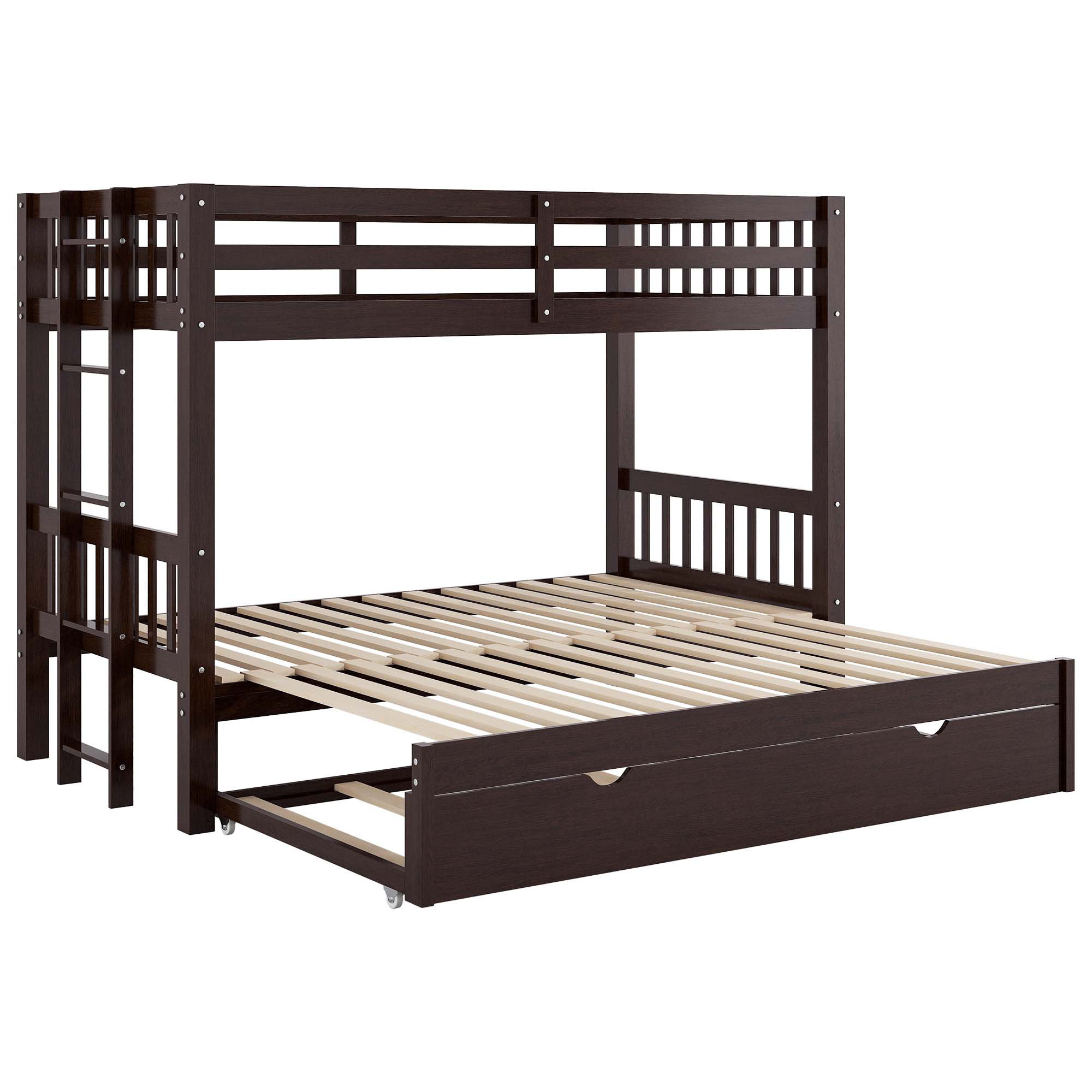GROUPES Twin Over Pull-Out Bunk Bed With Trundle | Wayfair