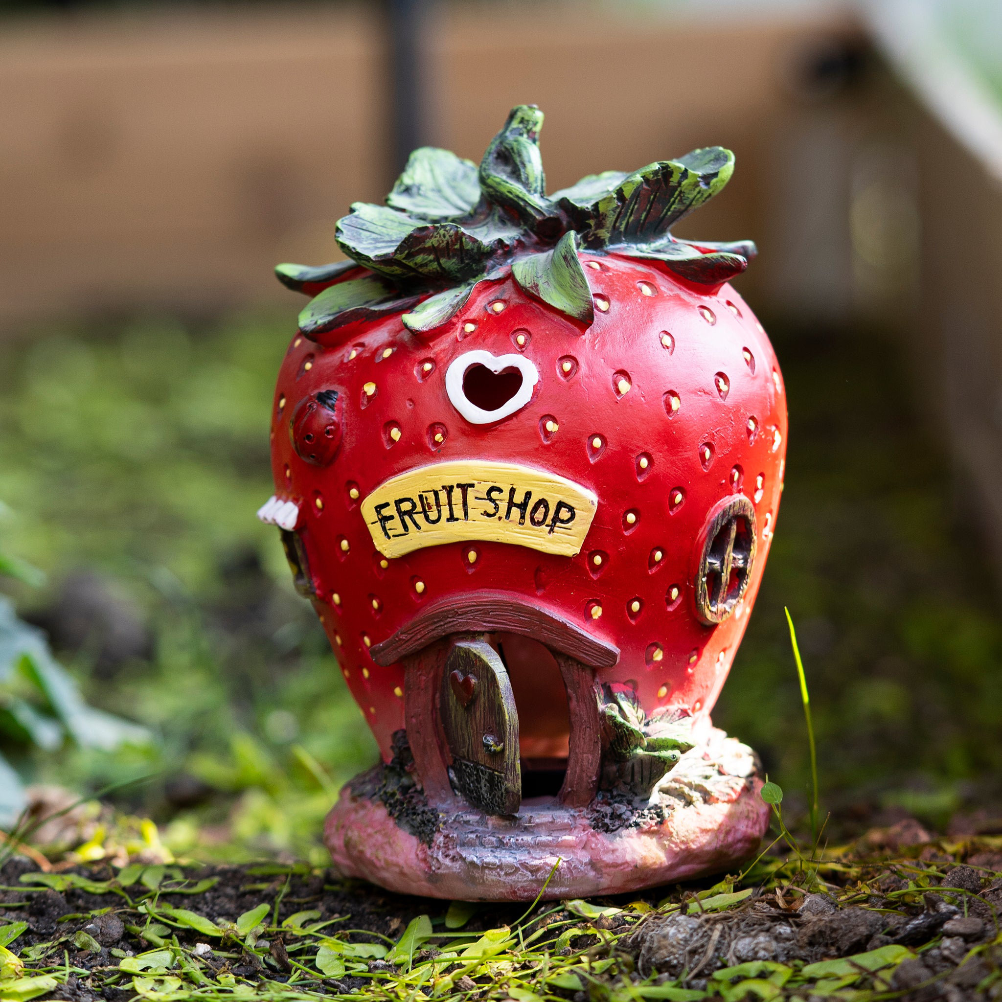 August Grove Red Polyresin Solar Fairy House - Perfect Garden Gift ...