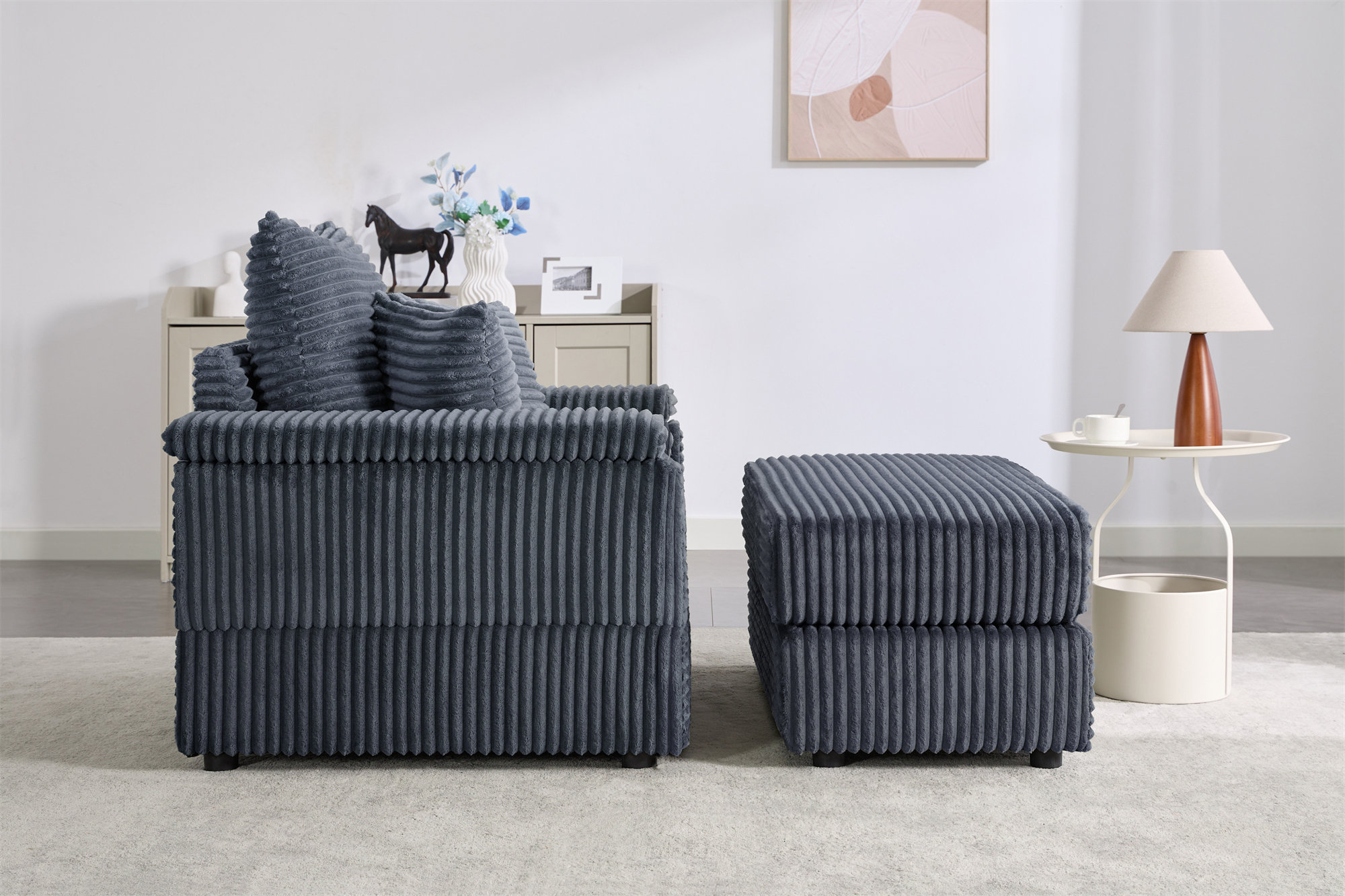 Latitude Run® Sofa With Storage Footrest | Wayfair