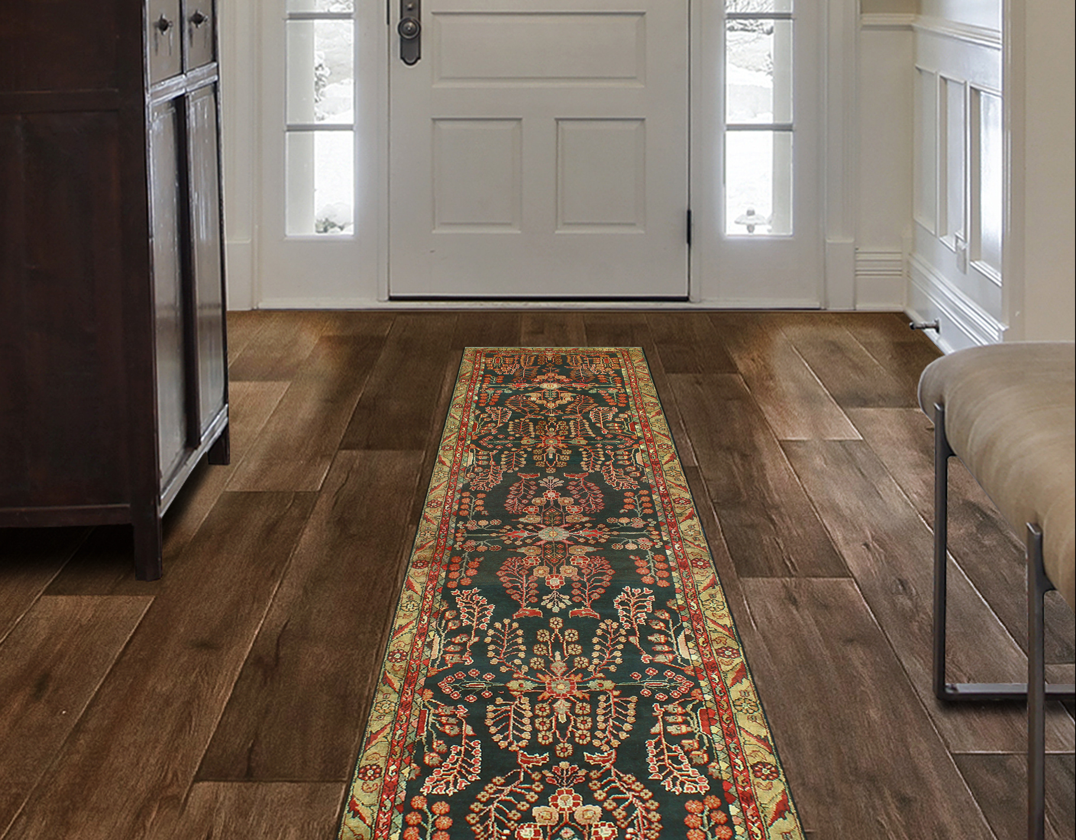 Isabelline Khylar Distressed Arzhang Charcoal Runner | Wayfair