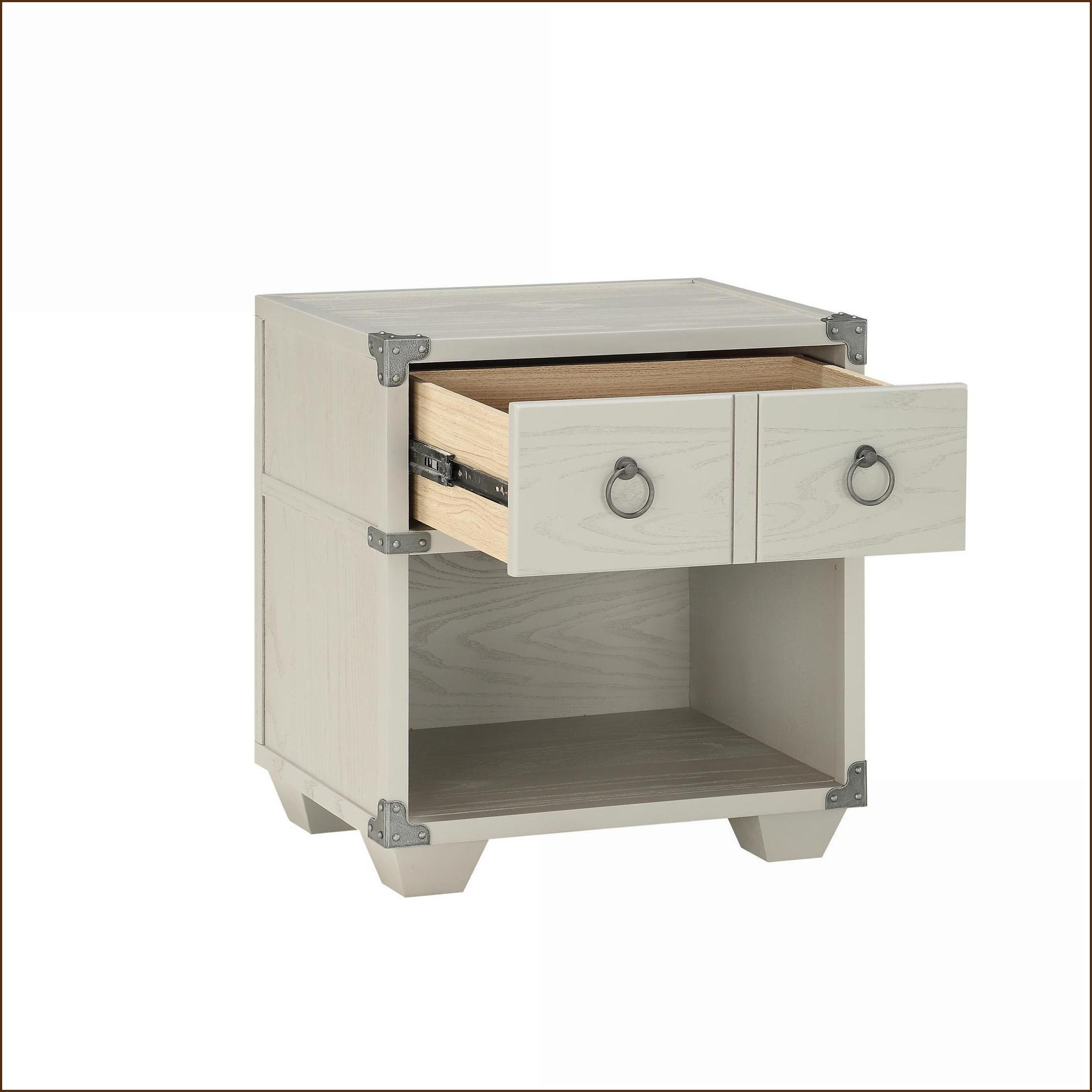 Trent Austin Design® Orchest Gray Industrial-Chic Nightstand with ...