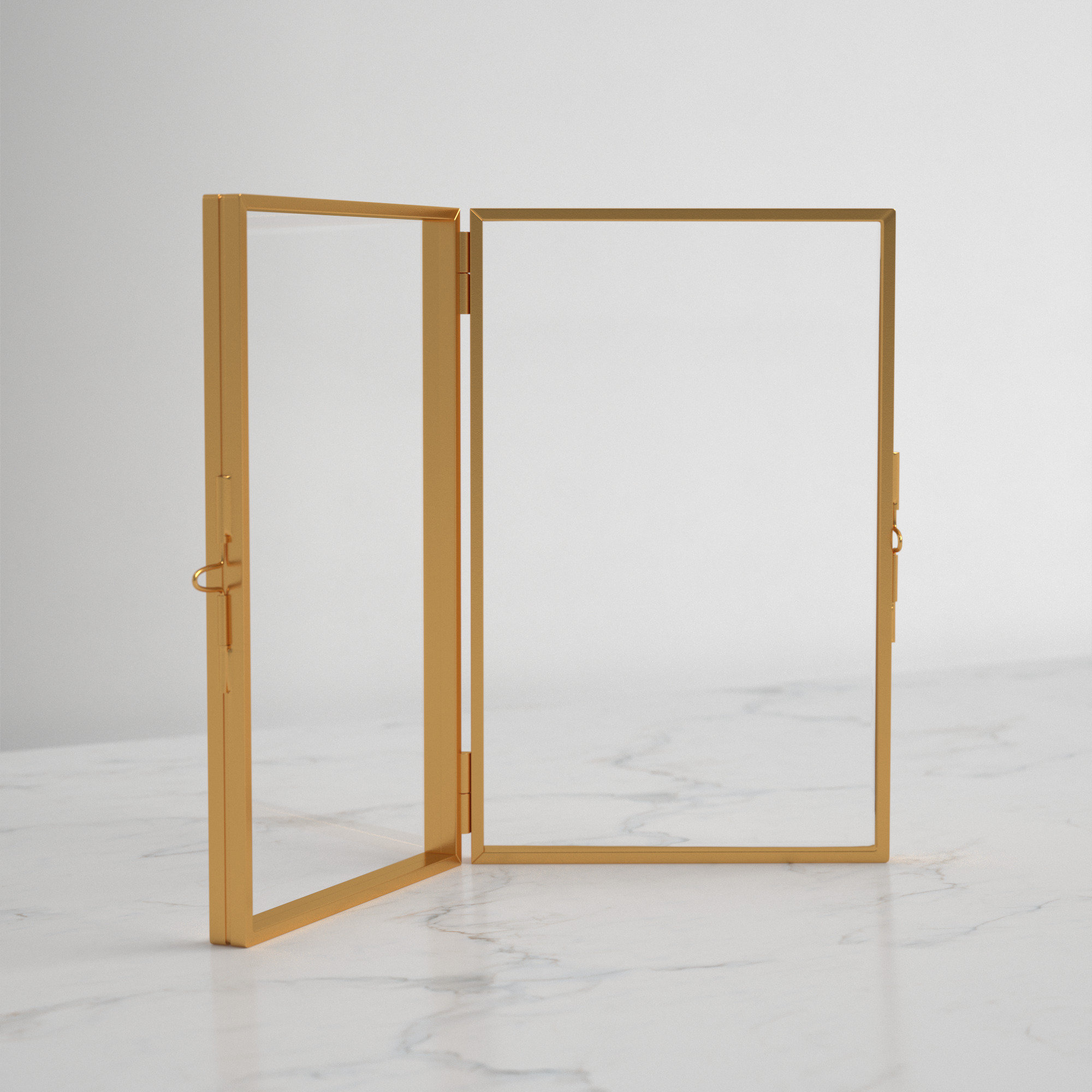 Kelly Clarkson Home Natalie Floater Frame in Gold/Clear & Reviews | Wayfair