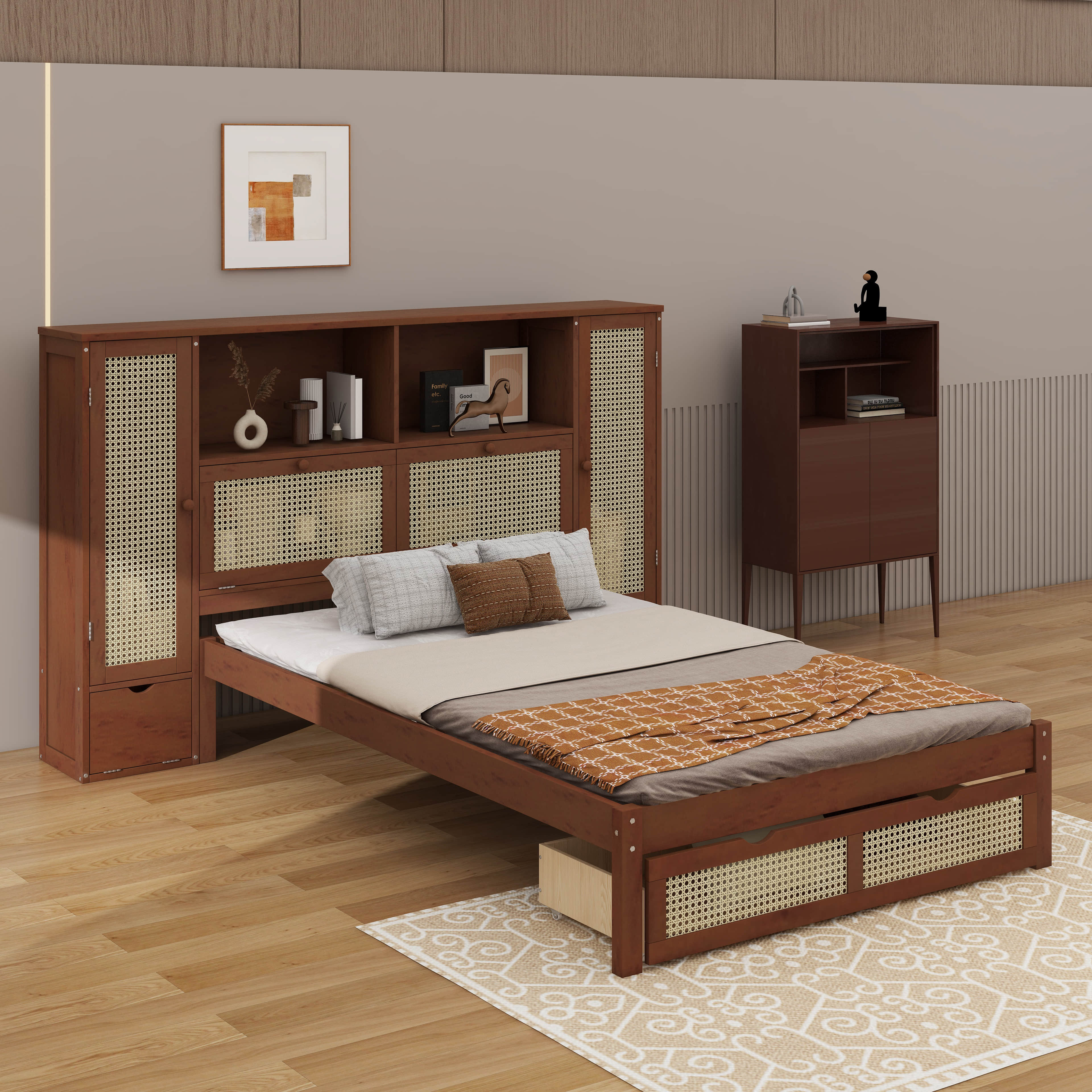 Bay Isle Home™ Twin Size Wooden Bed With Dual Storage Compartments ...