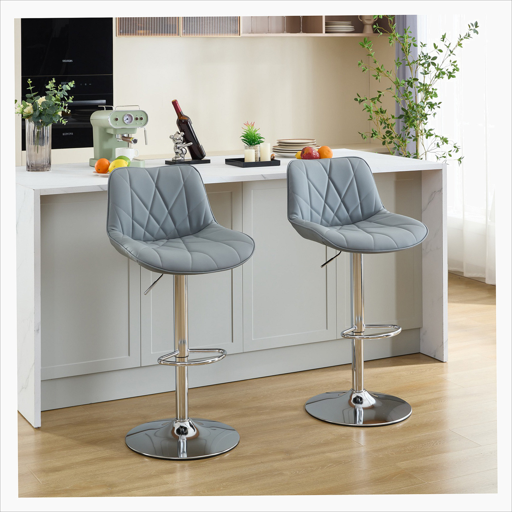 Latitude Run® Counter Height Bar Stools Kitchen Island Barstools ...