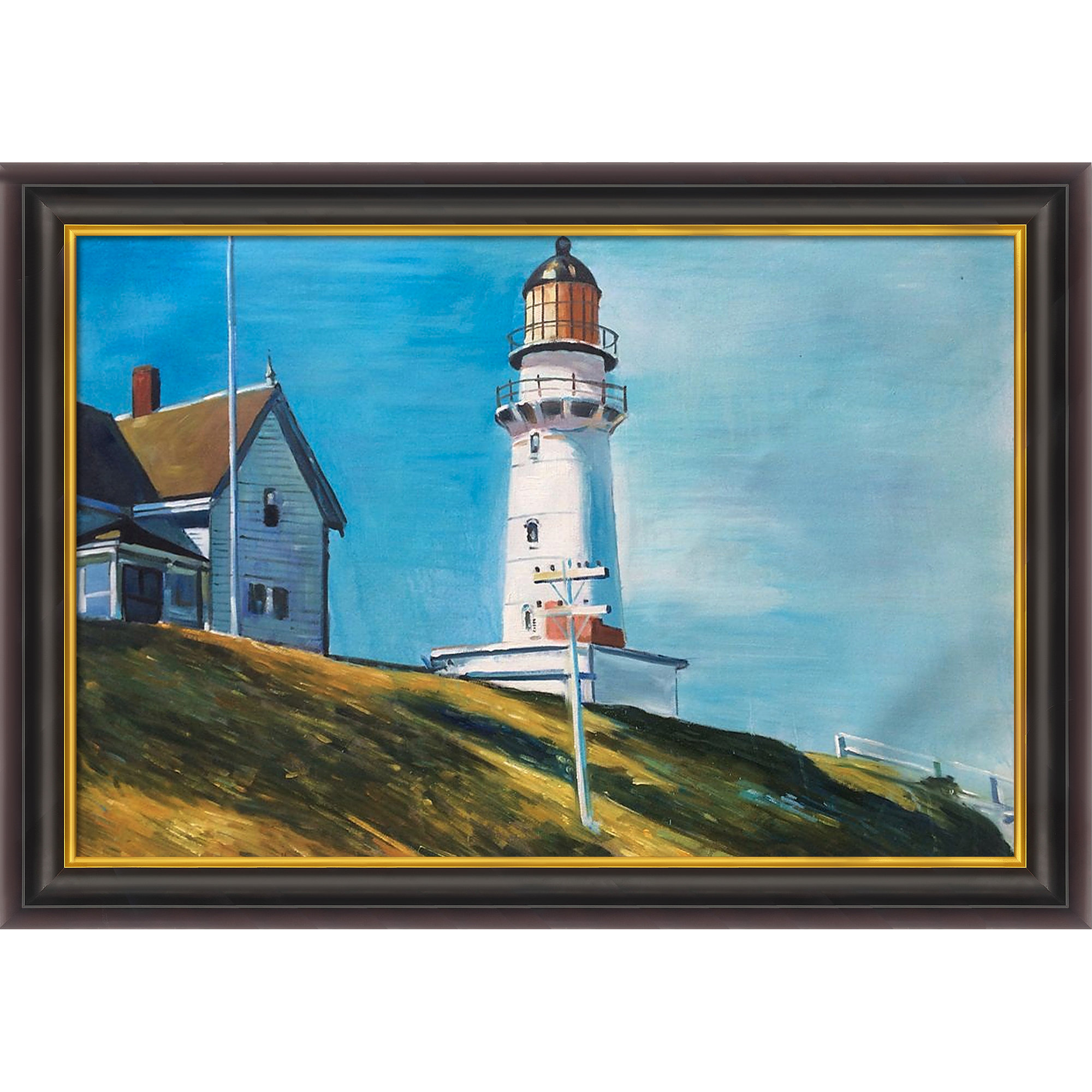 Vault W Artwork Hopper Light at Two Lights by Edward Hopper Framed ...