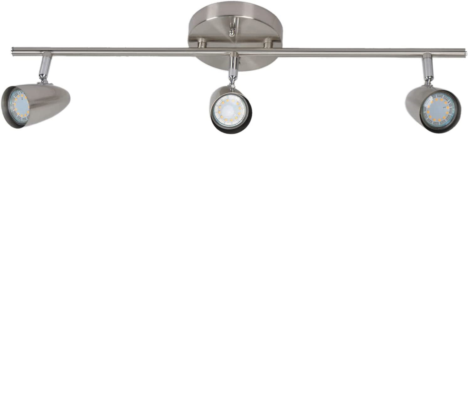 Sunshine Lighting 24-Inch LED Chrome 3 Head Light GU10 Base Straight ...