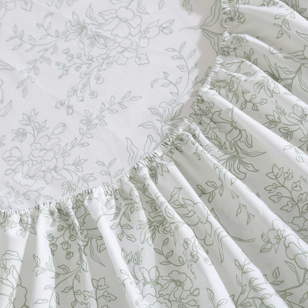 Stone Cottage Bedding Stone Cottage Hawley Floral Cotton Green Sheet ...
