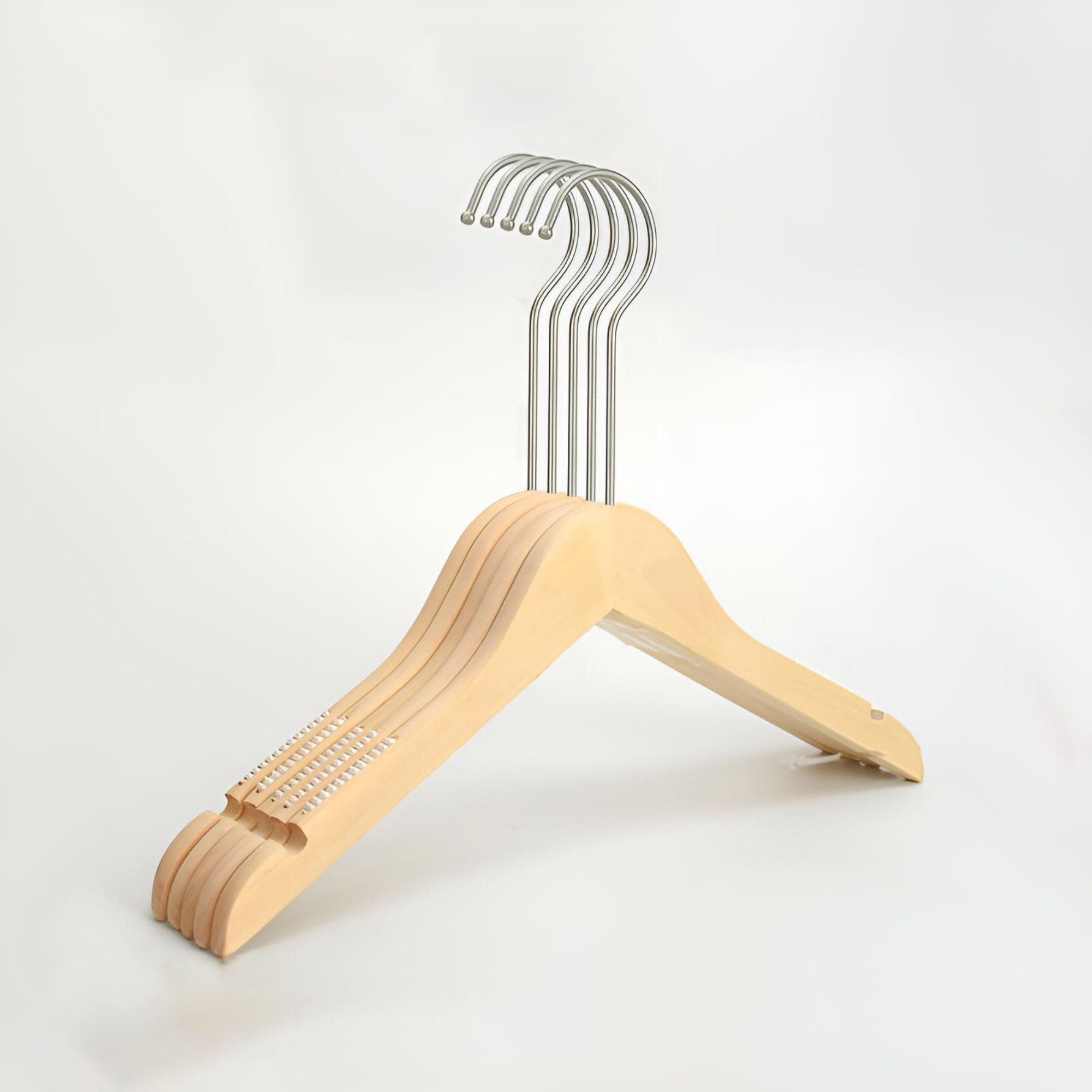 Rebrilliant Premium Wood Hangers - Anti-Slip Clothing Management | Wayfair
