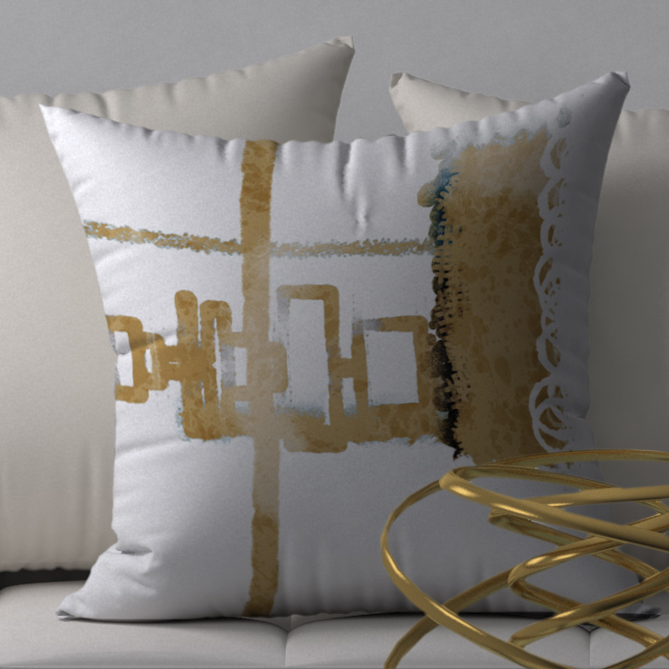 LeRoi Products Vital Bright Modern Contemporary Decorative Throw Pillow ...