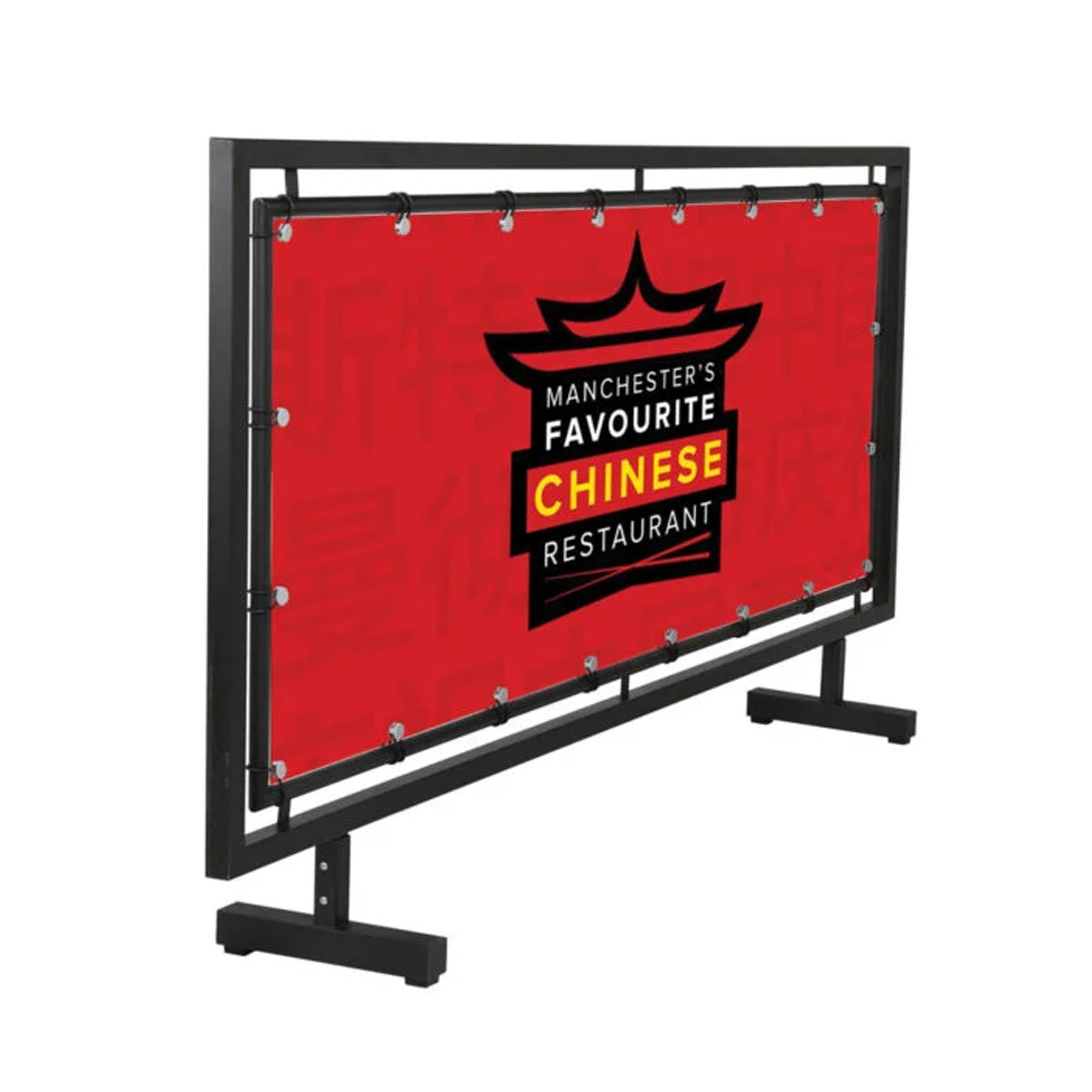 MT Displays Street Barrier Crowd Control Security Sign Holder | Wayfair
