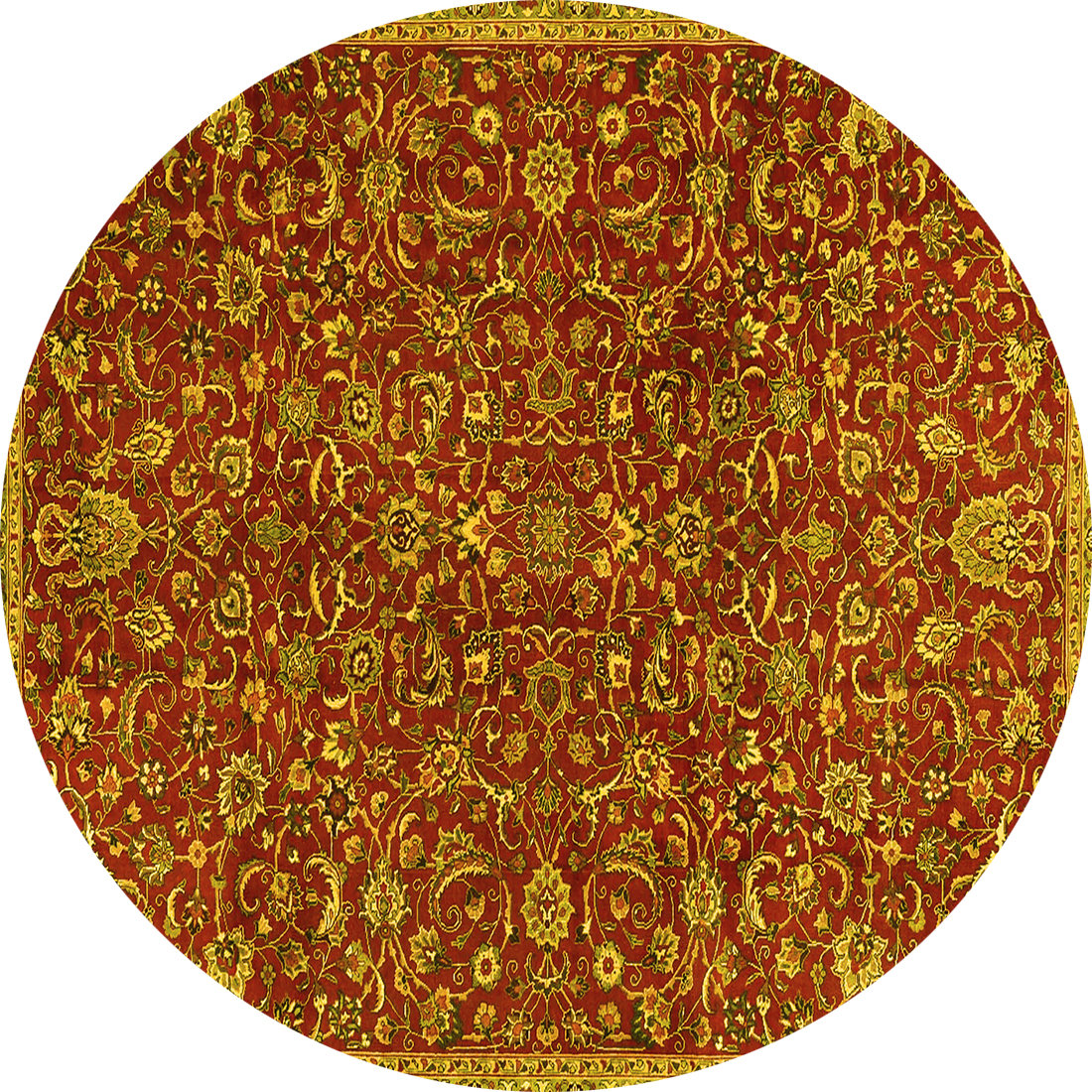 Bungalow Rose Traditional 4292 Yellow Machine Washable Area Rugs | Wayfair