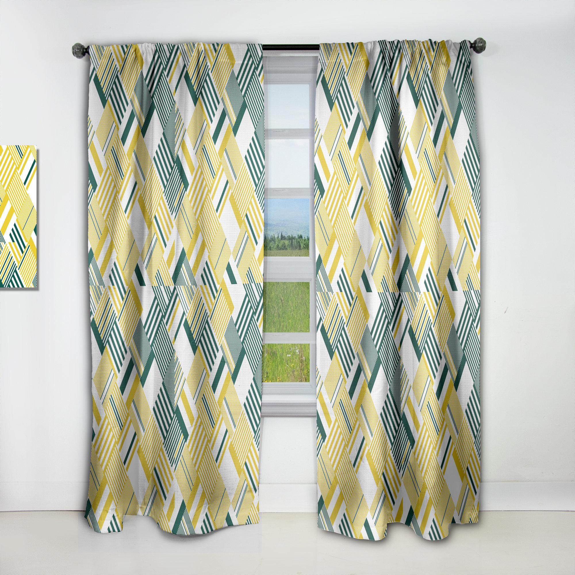 East Urban Home Gold And Rose Cubes II - Abstract Mid-Century Modern ...