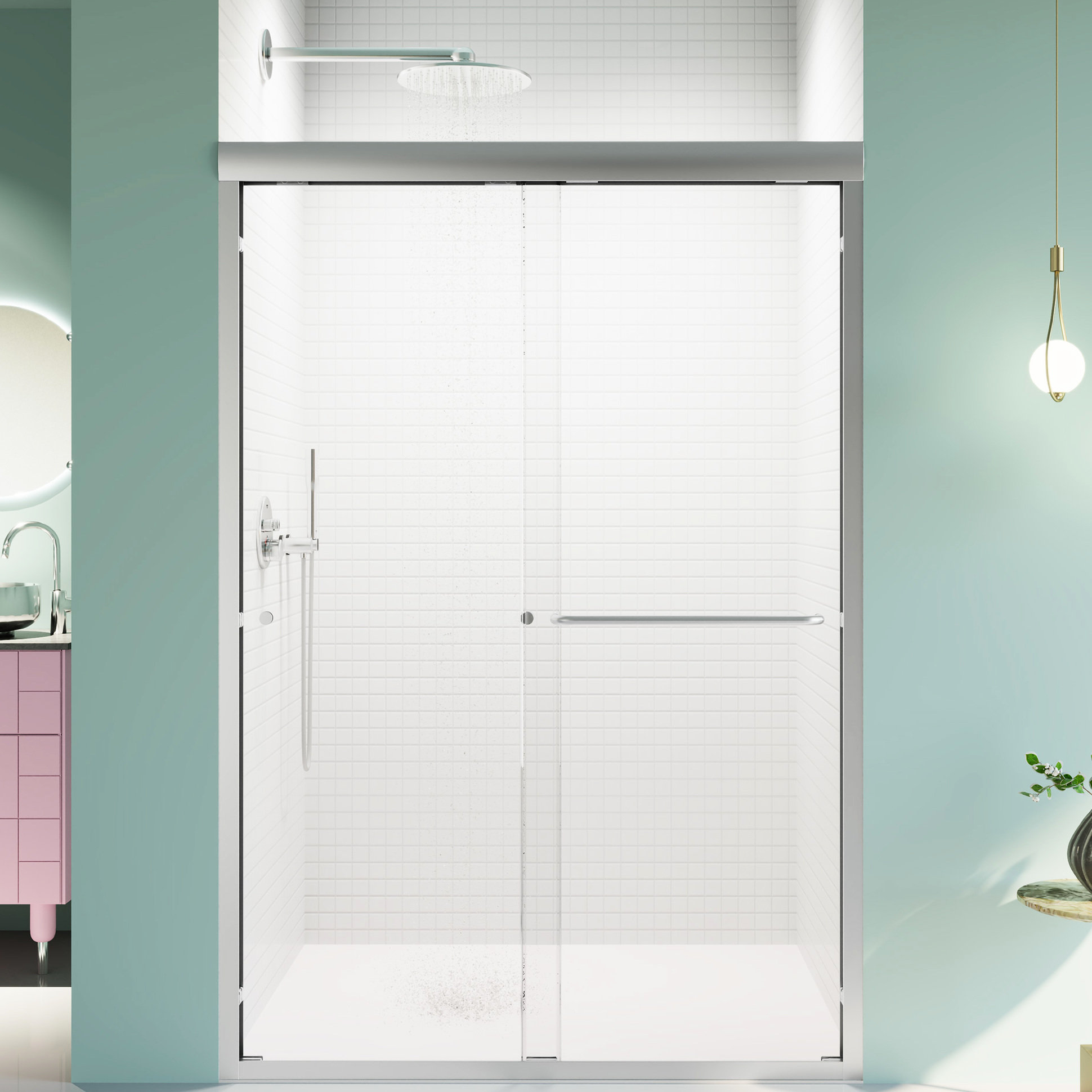 IntrospectiveIncline Bathroom Partition Door, Stunning Finish Semi ...