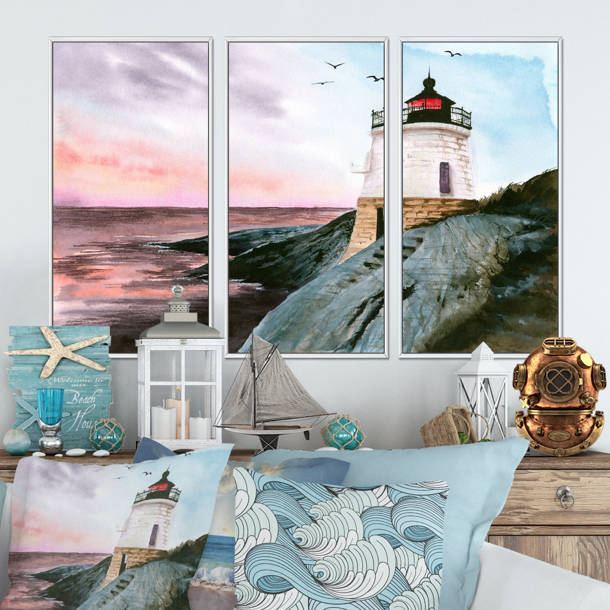 Breakwater Bay Handmade Coastal Transportation Wall Decor on Wood ...