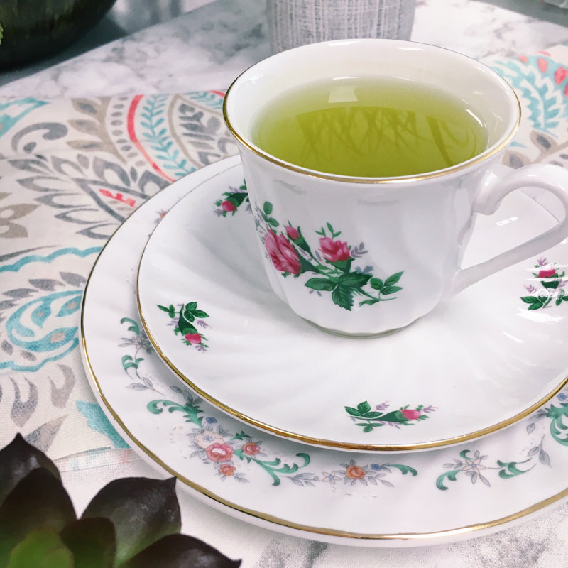 August Grove® Rhona Rose Teacup & Saucer (Set of 48) | Wayfair