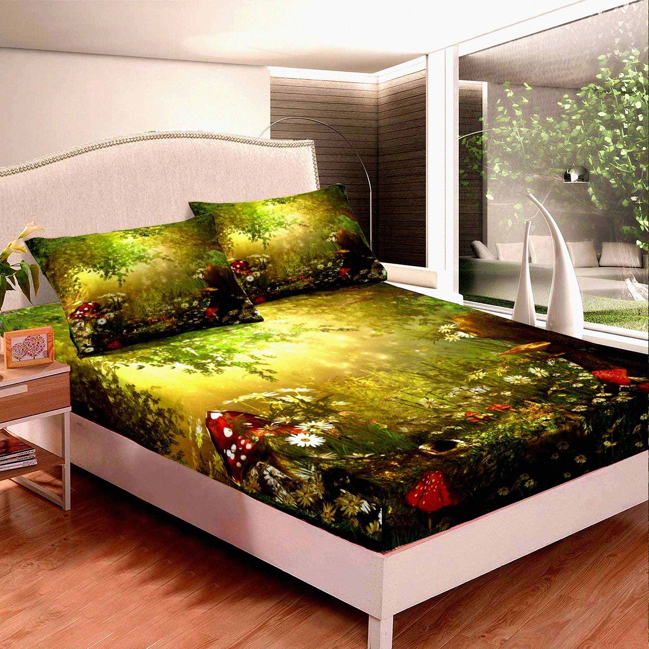 BRBCA Sunset Daisy Dreams Full Size Fitted Sheet - Trippy Fairy Tale ...