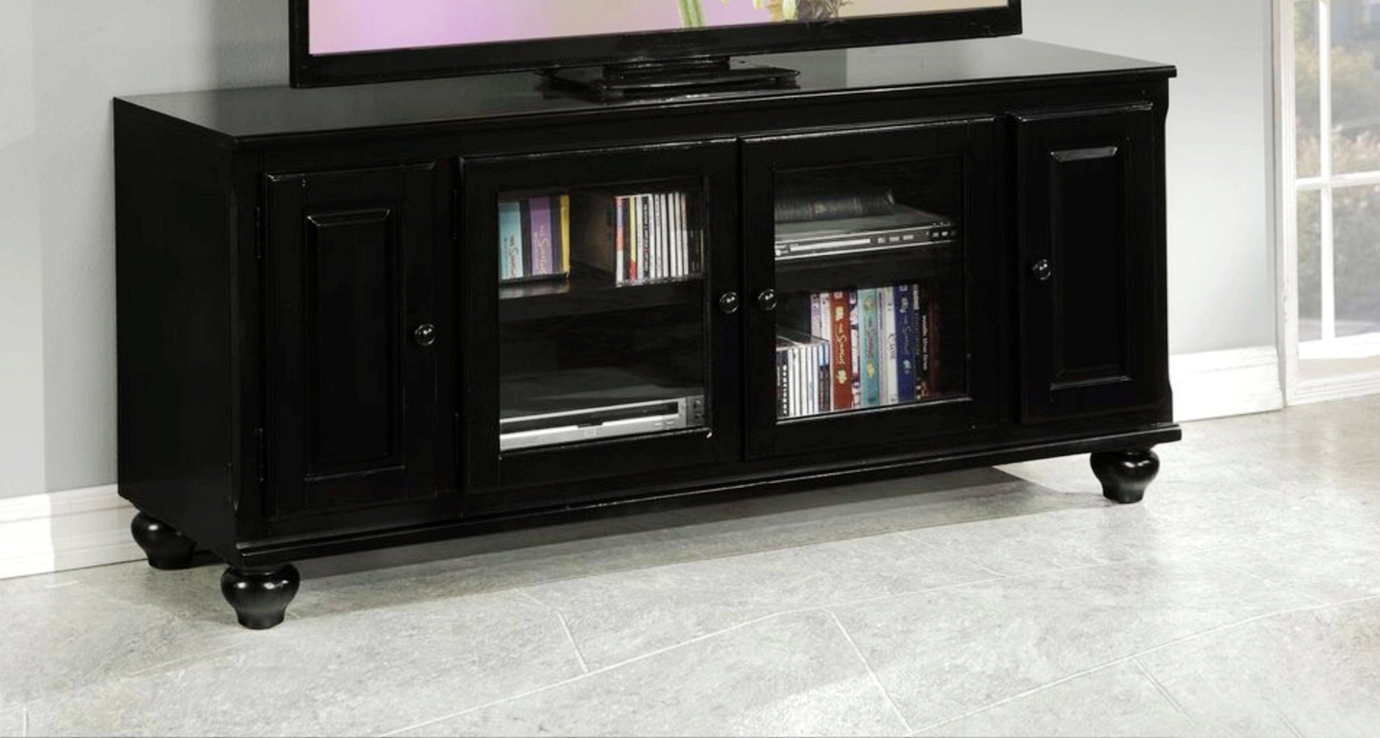 17 Stories TV Stand, Wooden Frame TV Stand For Living Room | Wayfair