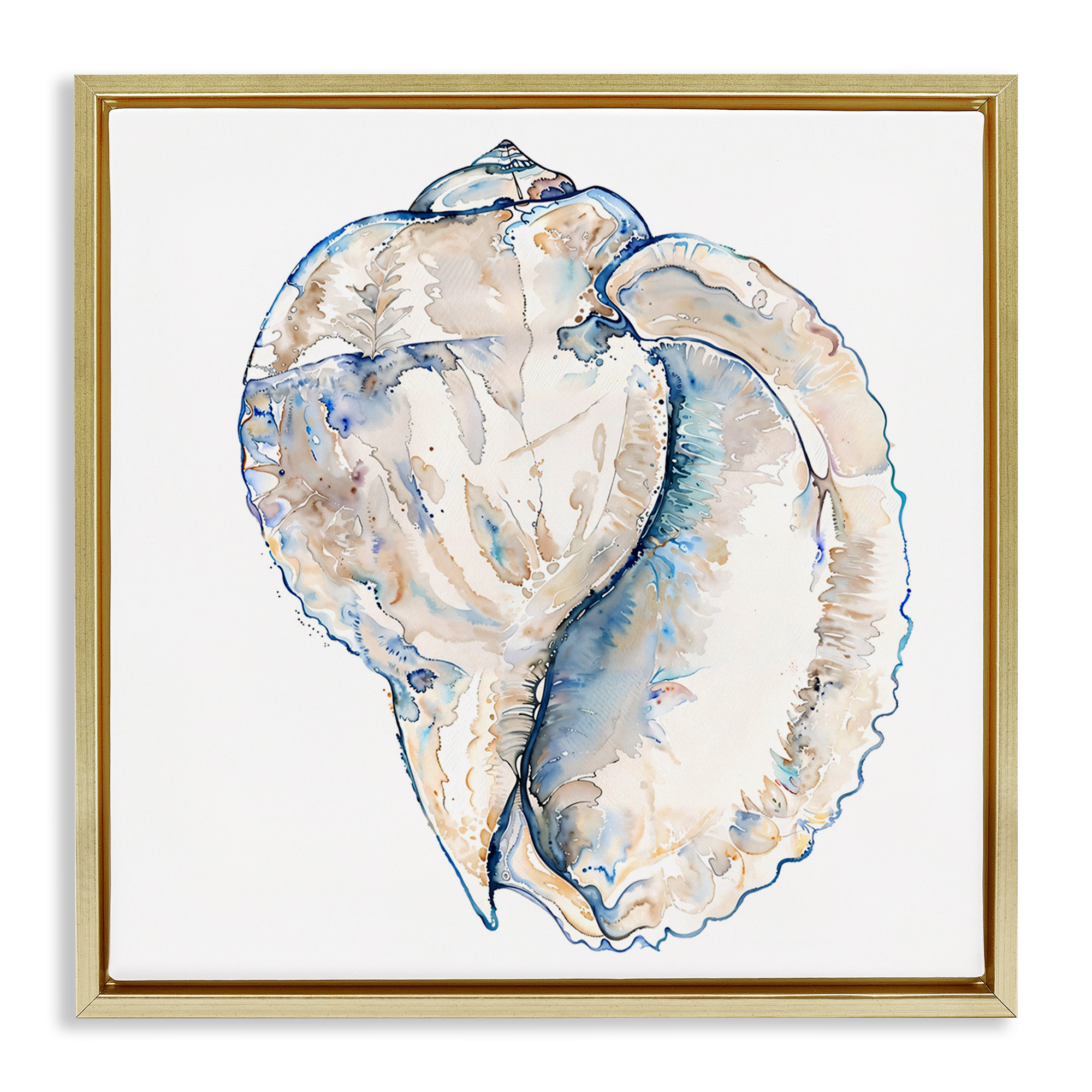 Highland Dunes Conch Shell on Framed Floater Canvas Wall Art by ...