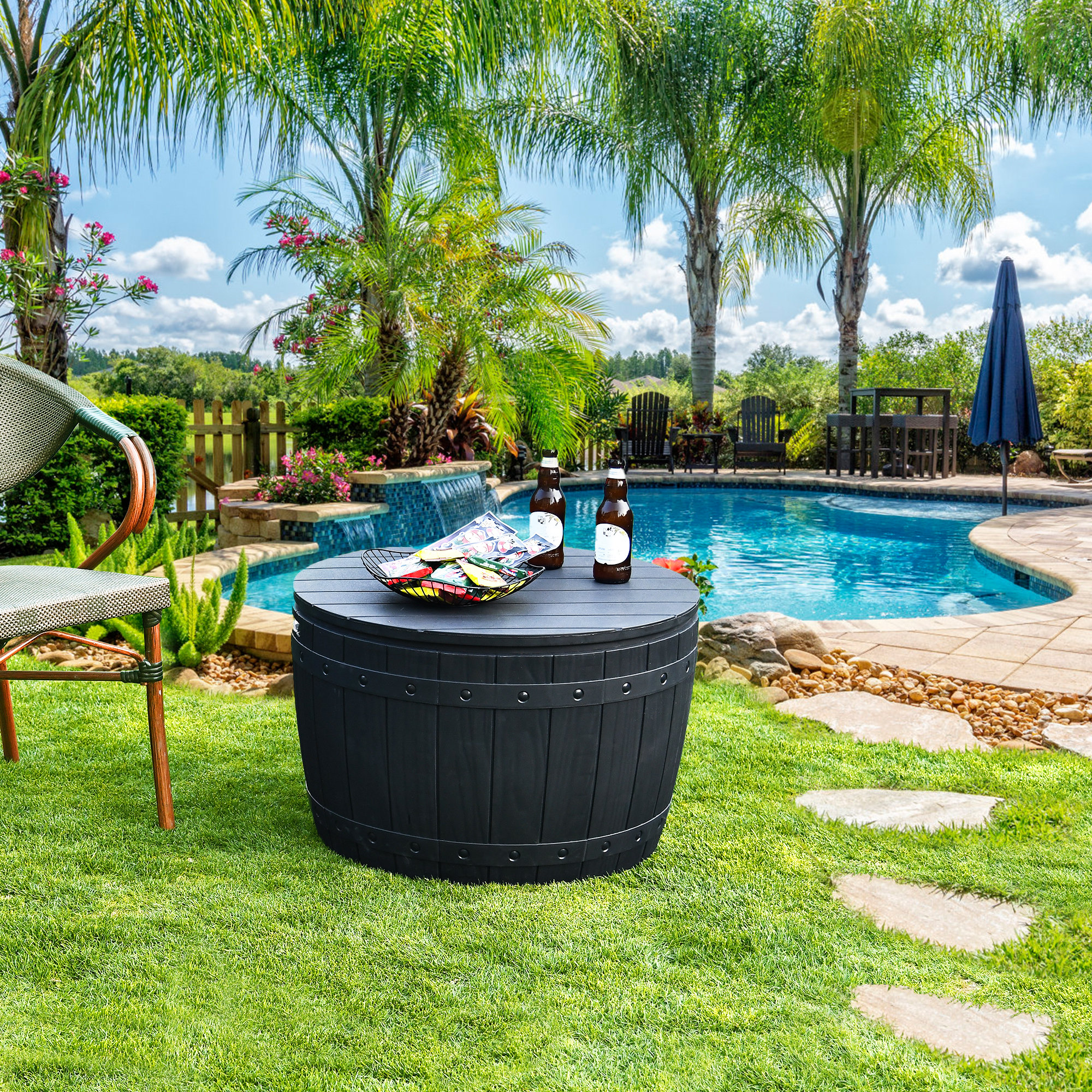 YITAHOME 33 Gallon Round Deck Box & Reviews | Wayfair